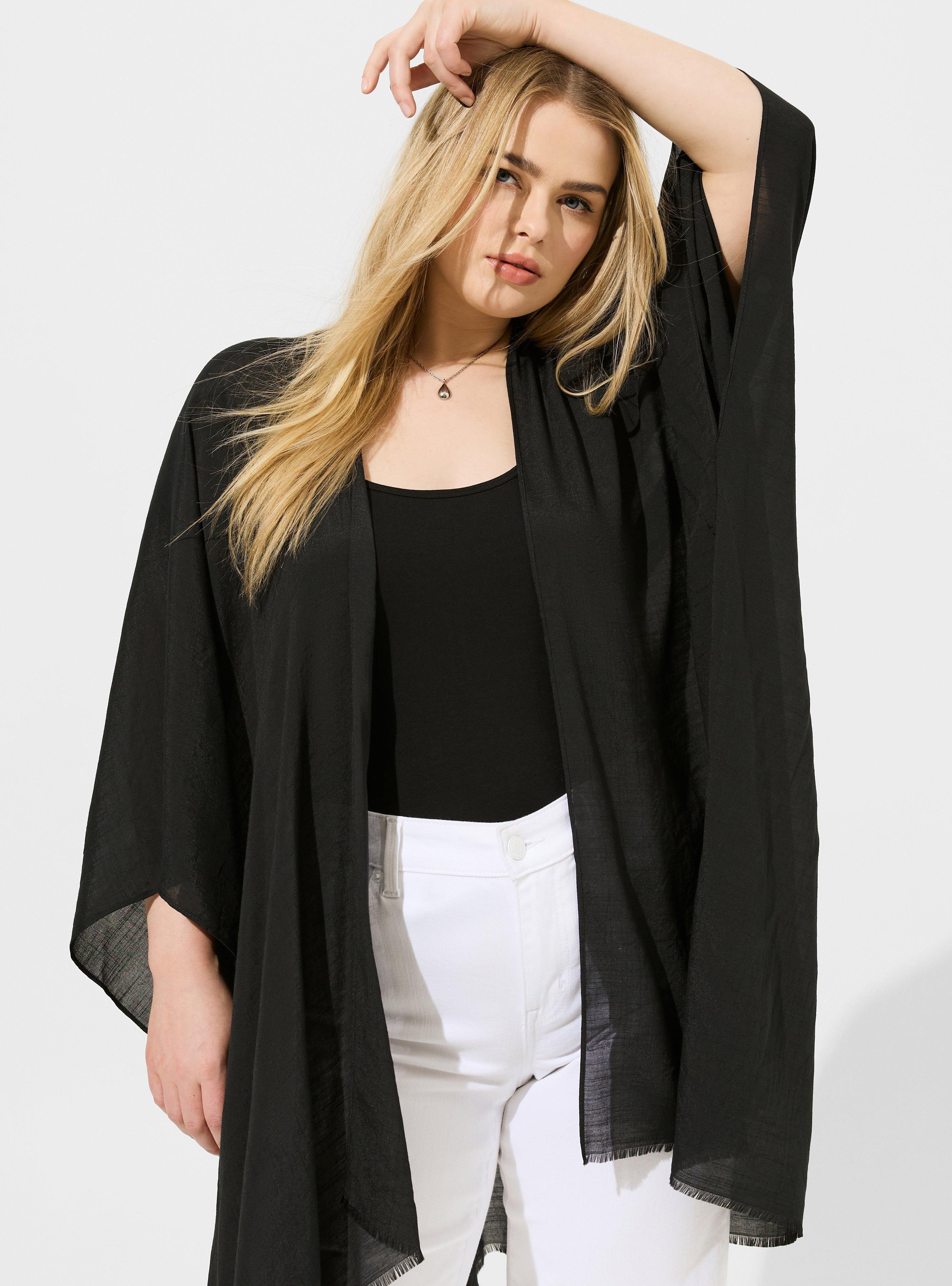 Plus Size - Light Weight Woven Ruana - Torrid