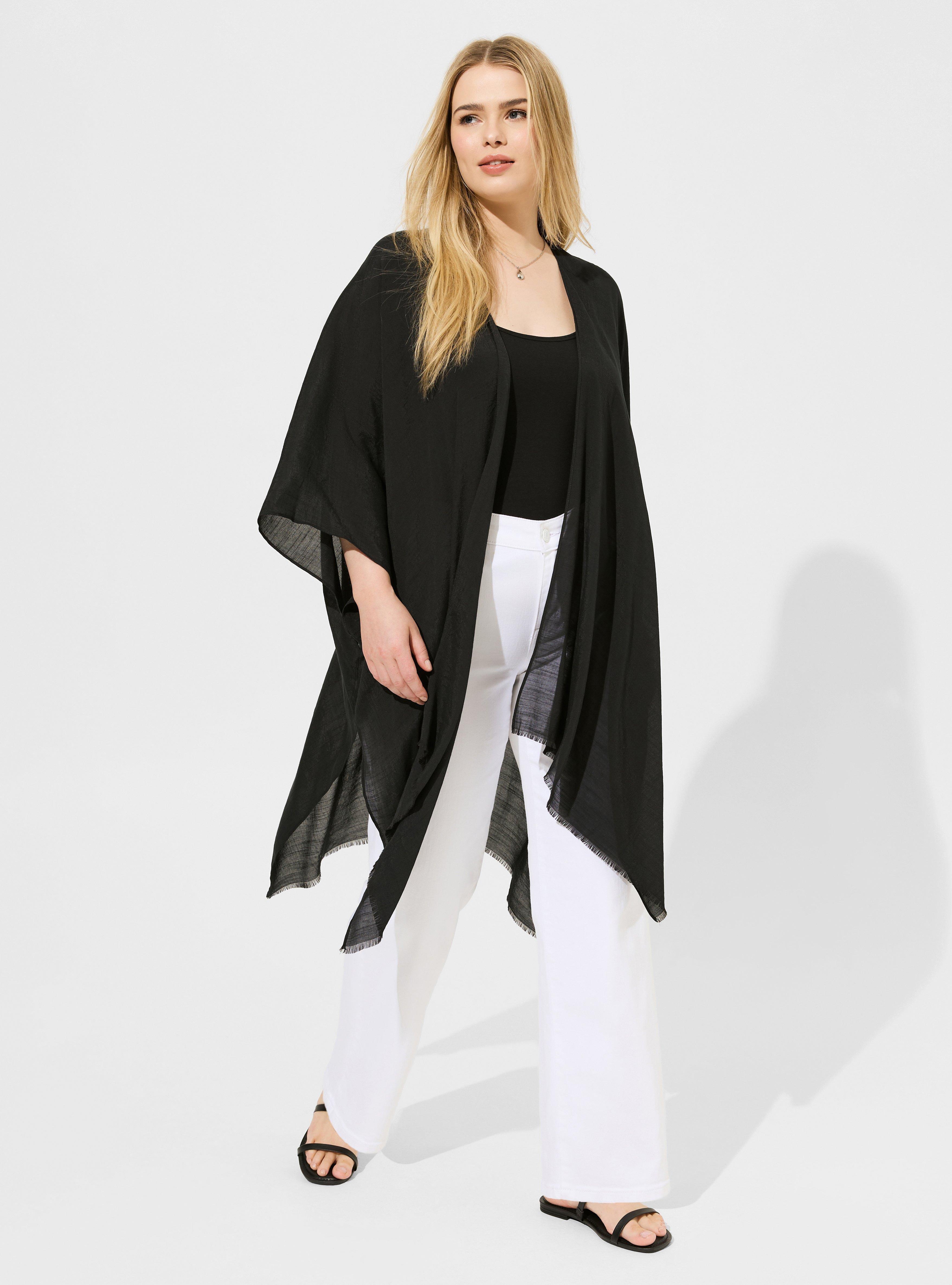 Plus Size - Light Weight Woven Ruana - Torrid