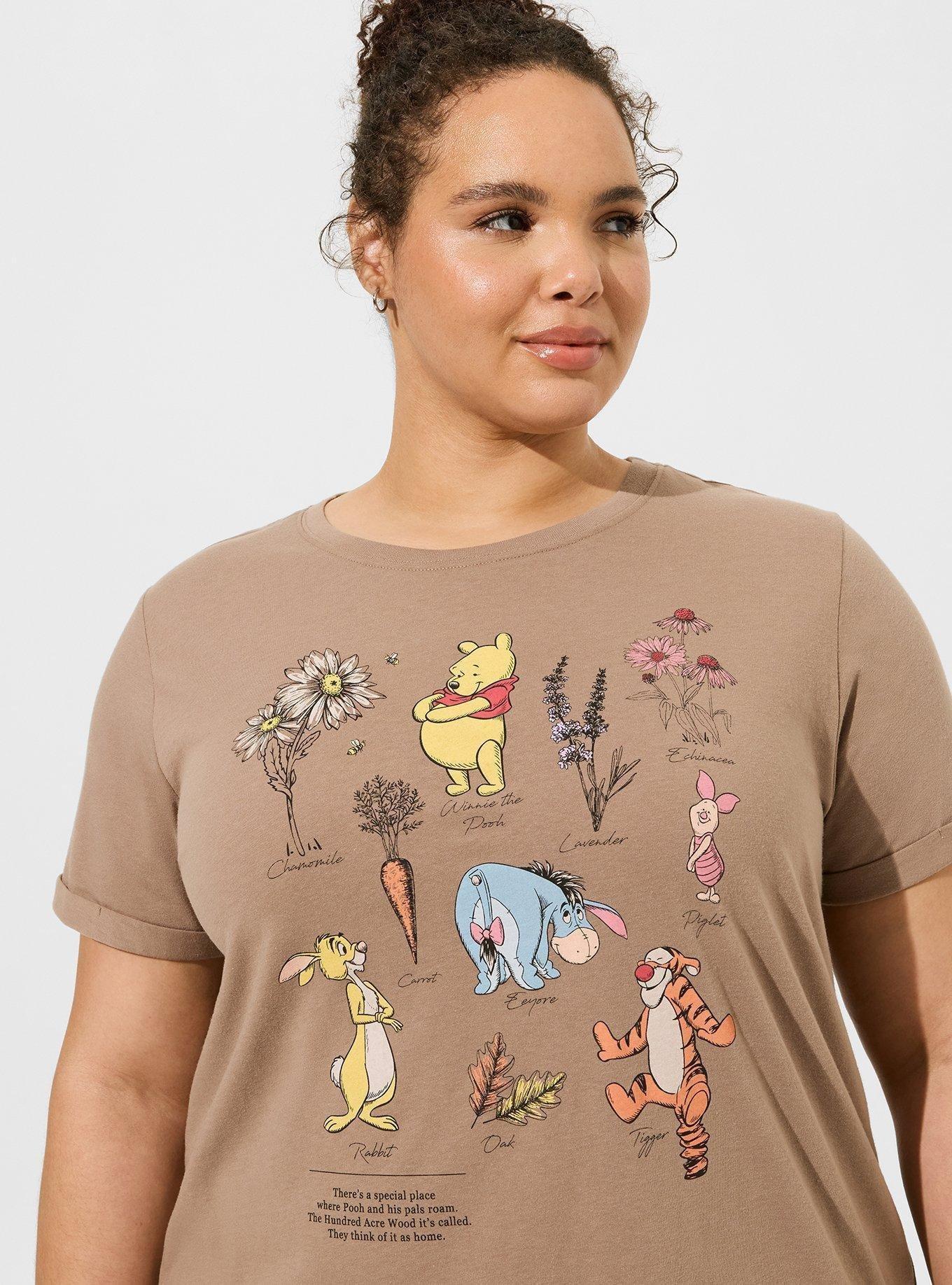Plus Size - Winnie the Pooh Classic Fit Cotton Roll Sleeve Tee - Torrid