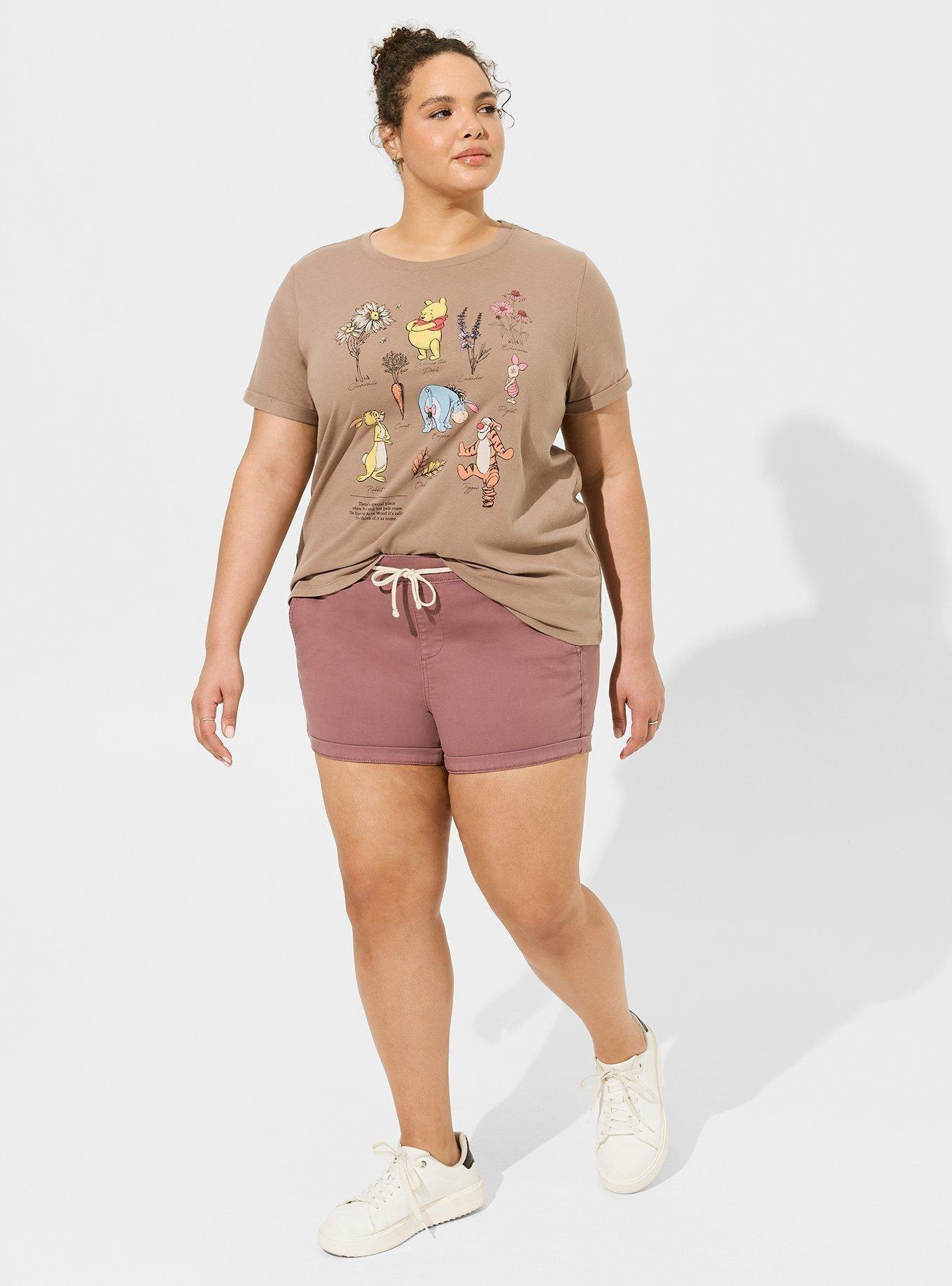 Plus Size - Winnie the Pooh Classic Fit Cotton Roll Sleeve Tee - Torrid
