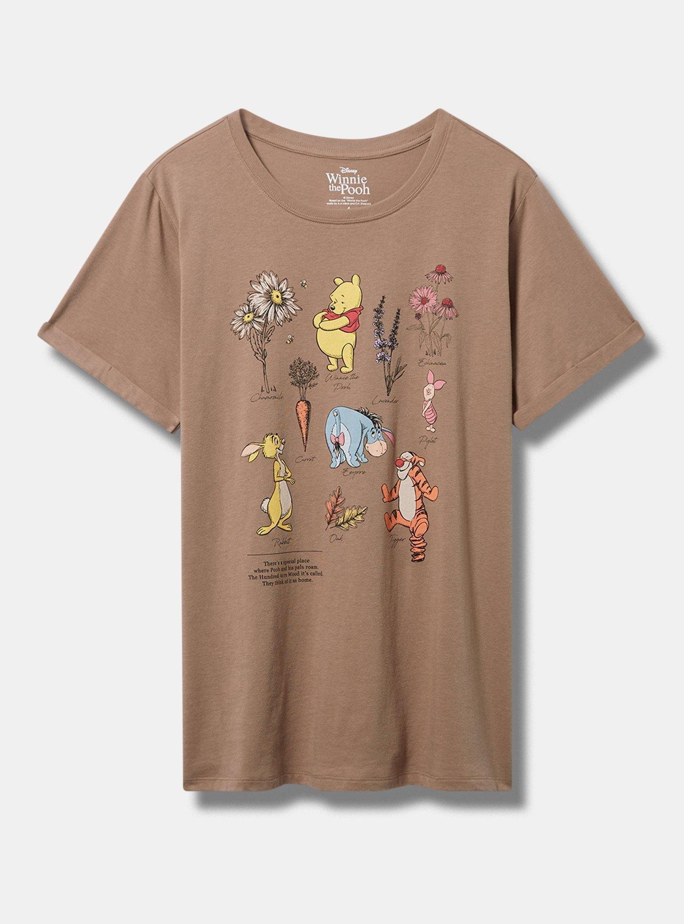 Plus Size - Winnie the Pooh Classic Fit Cotton Roll Sleeve Tee - Torrid