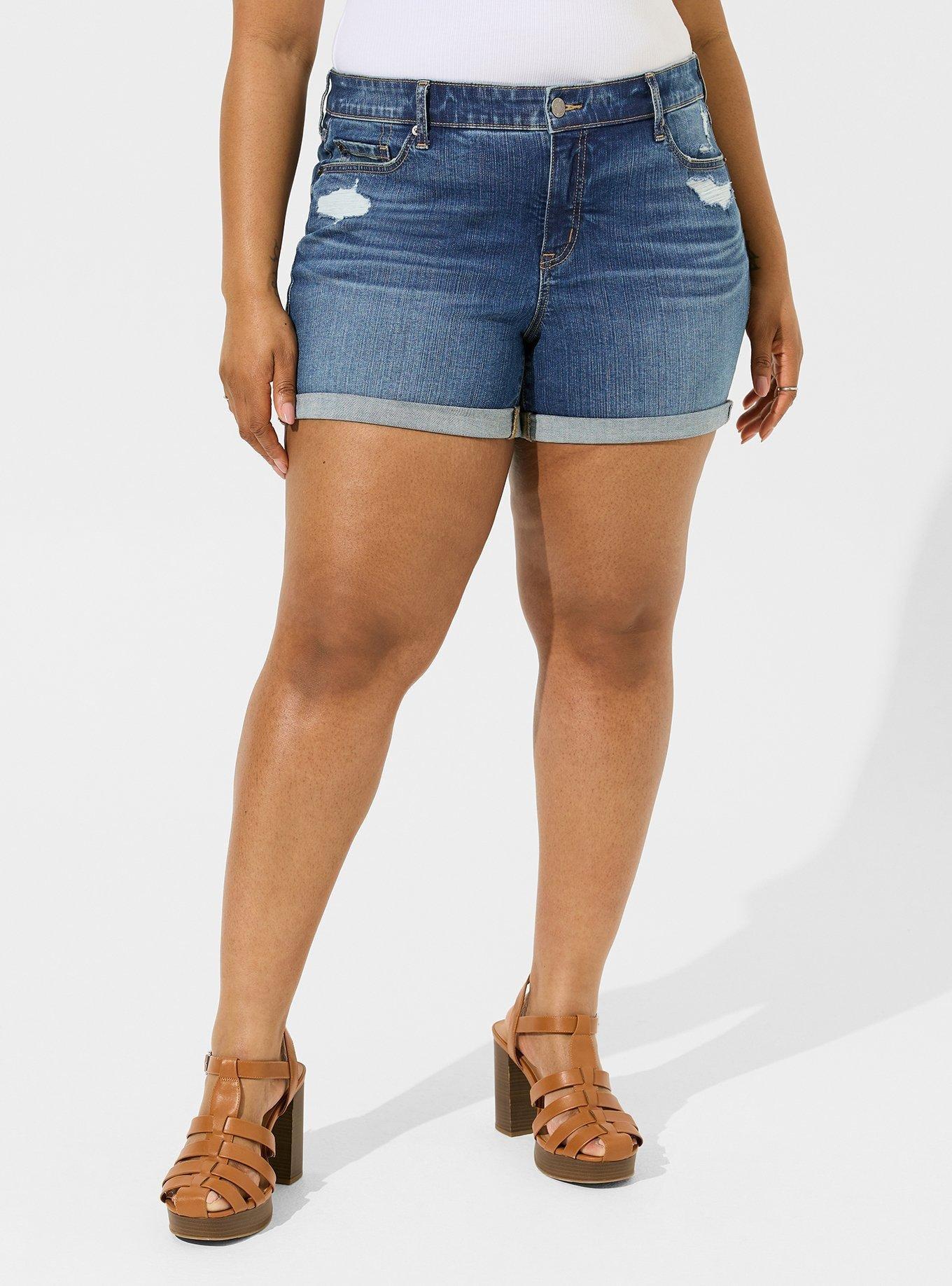 Plus Size - 5 Inch Perfect Vintage Stretch Mid-Rise Short - Torrid