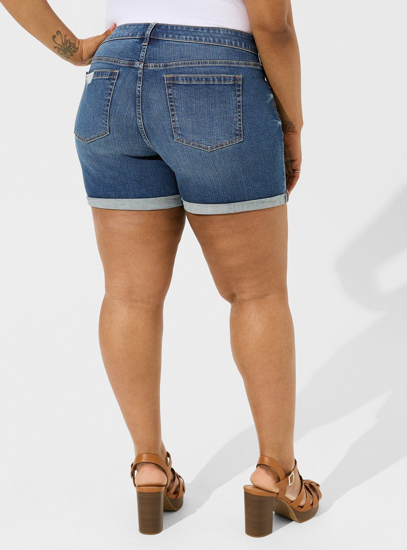 Plus Size - 5 Inch Perfect Vintage Stretch Mid-Rise Short - Torrid