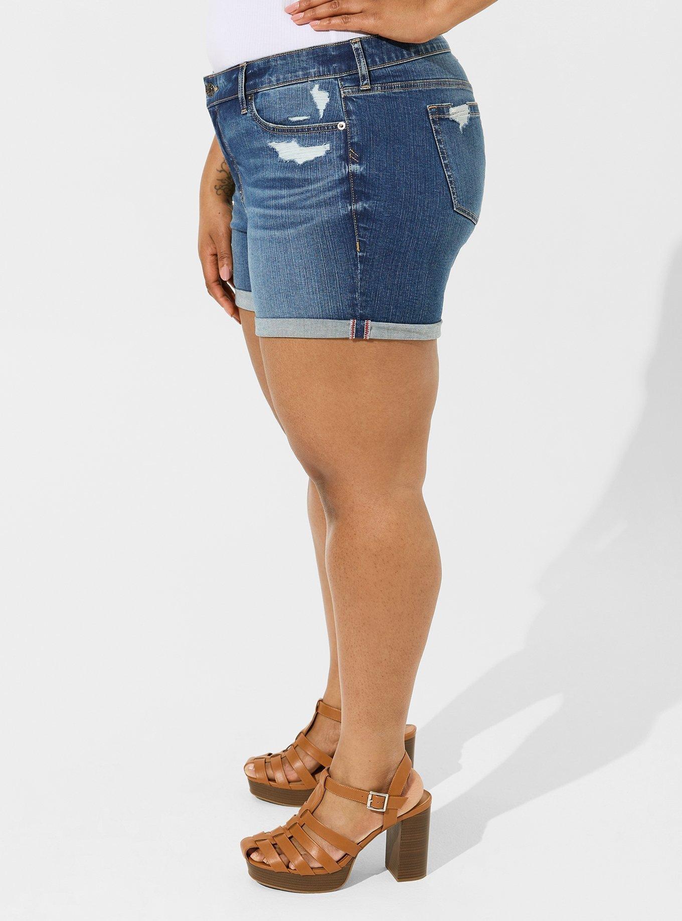 Plus Size - 5 Inch Perfect Vintage Stretch Mid-Rise Short - Torrid