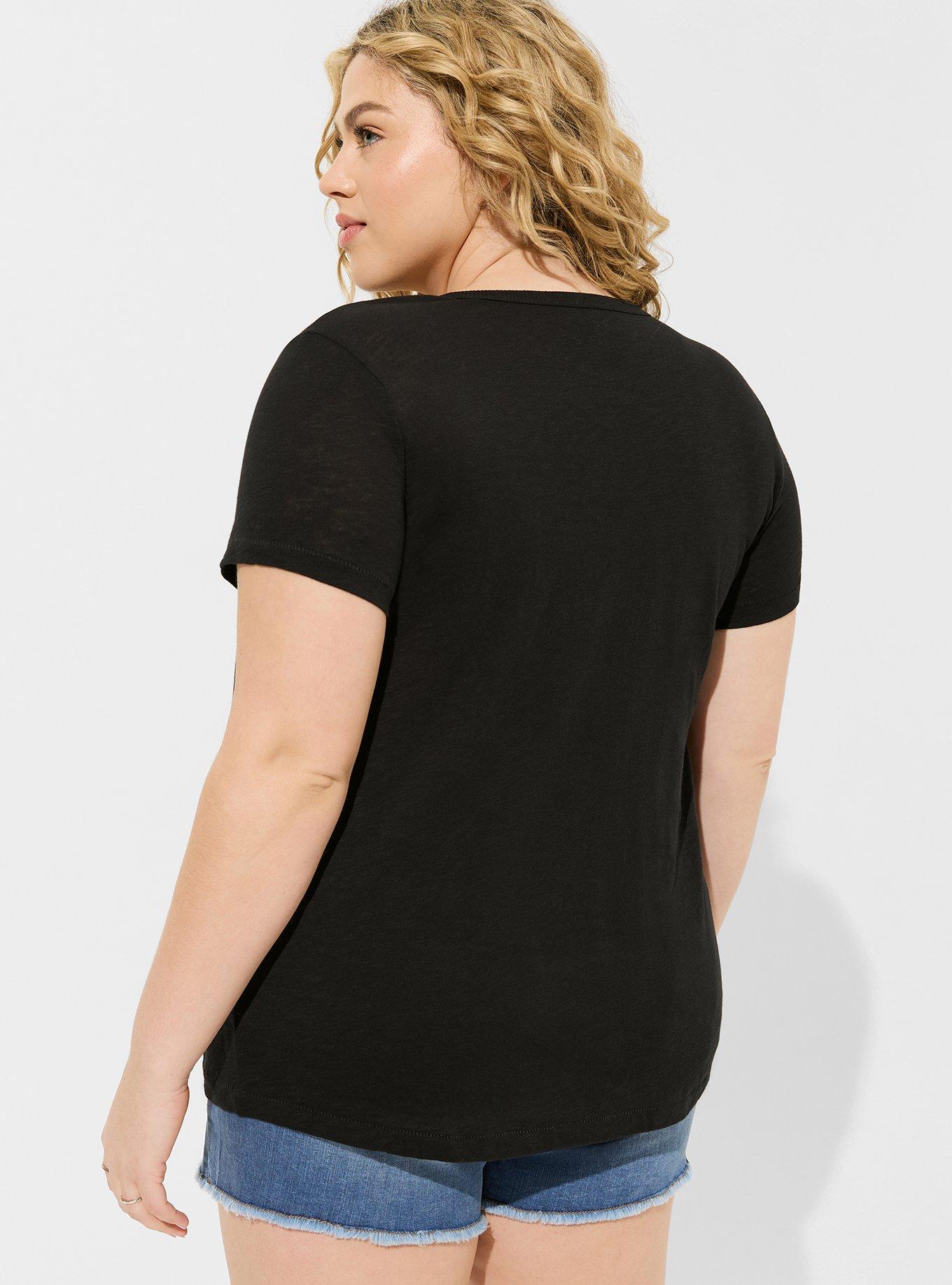 Plus Size - Pop Art Lips Heritage Jersey Notch Neck Vintage Tee - Torrid