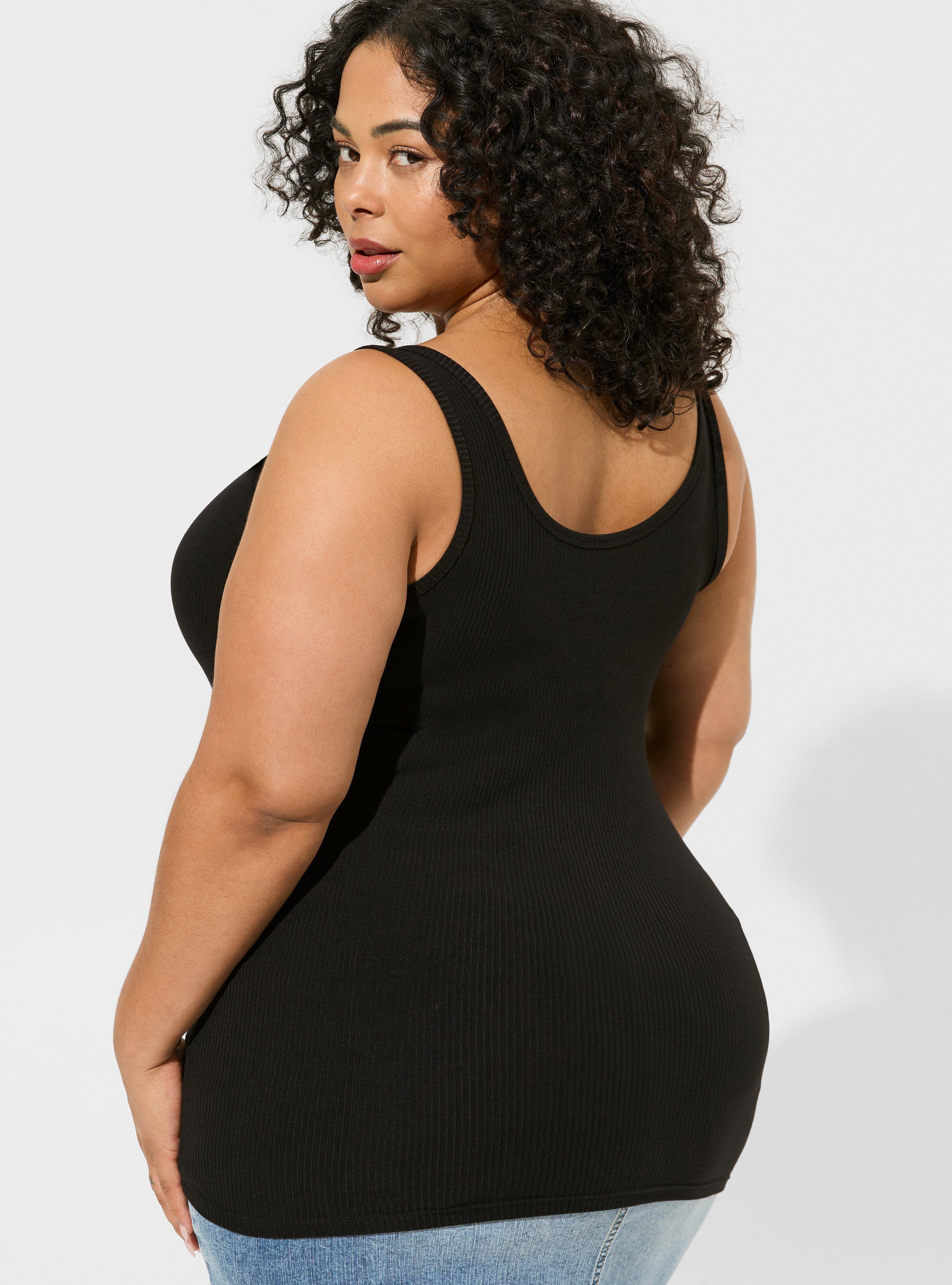 Plus Size - Super Soft Rib Hook And Eye Tank - Torrid