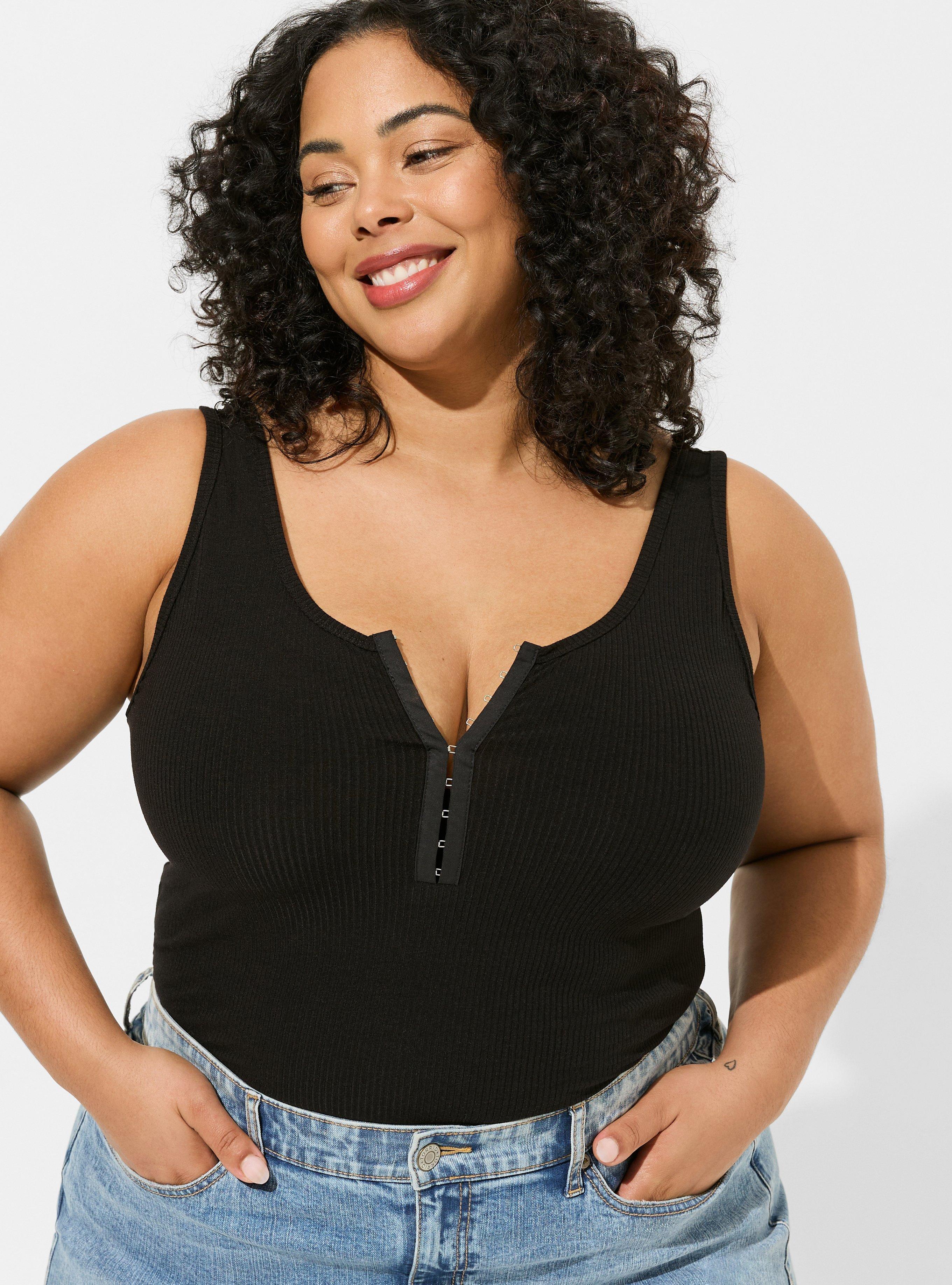 Plus Size - Super Soft Rib Hook And Eye Tank - Torrid