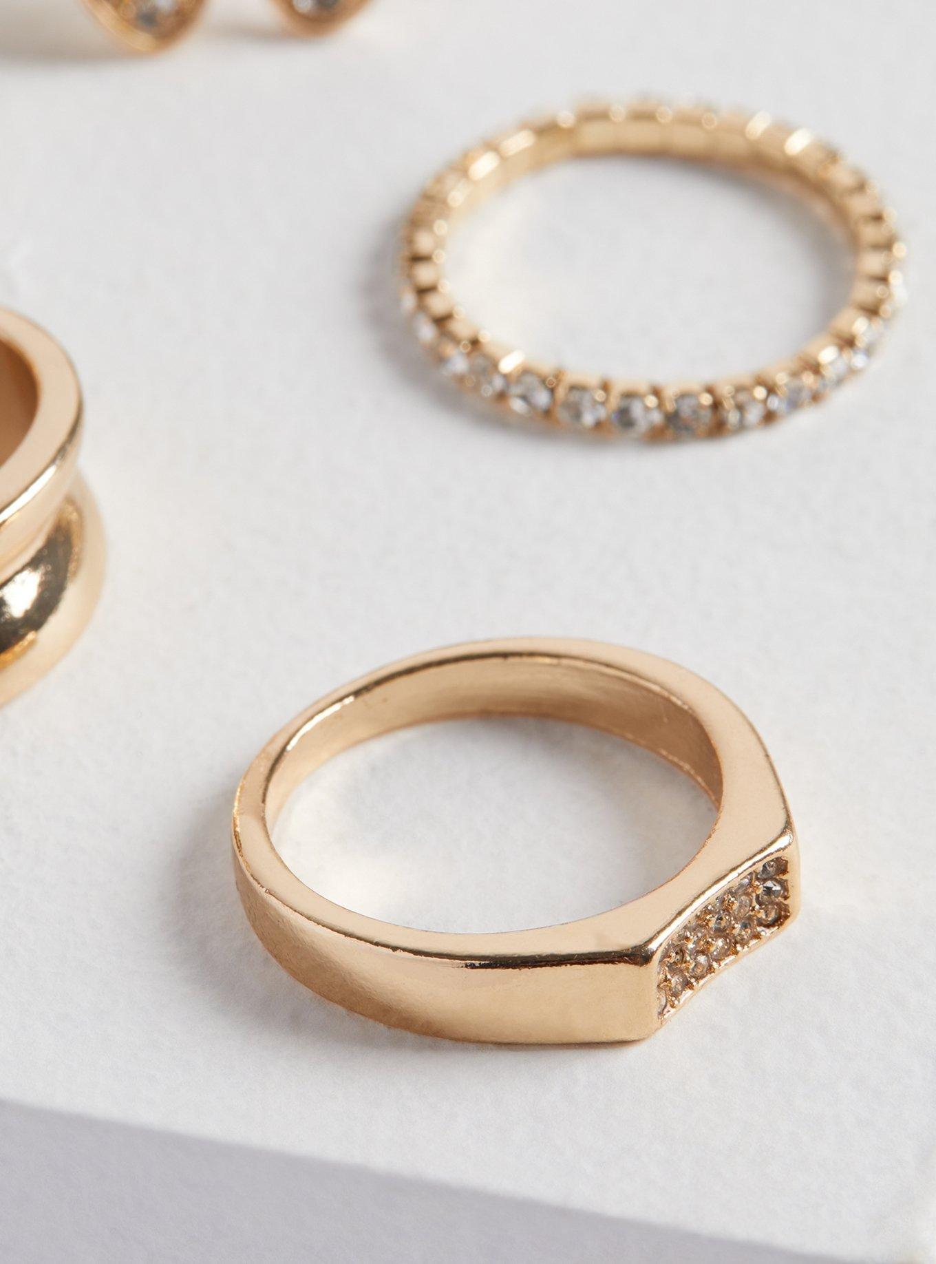 Plus Size - Pave Butterfly Ring Set - Torrid