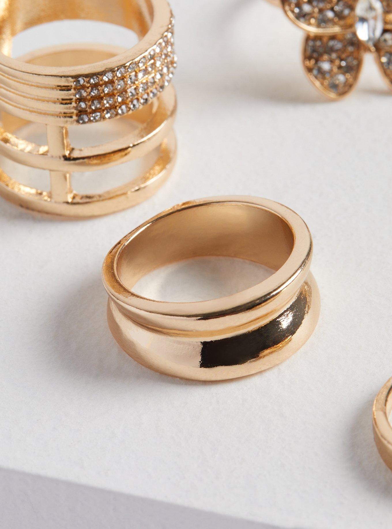 Plus Size - Pave Butterfly Ring Set - Torrid