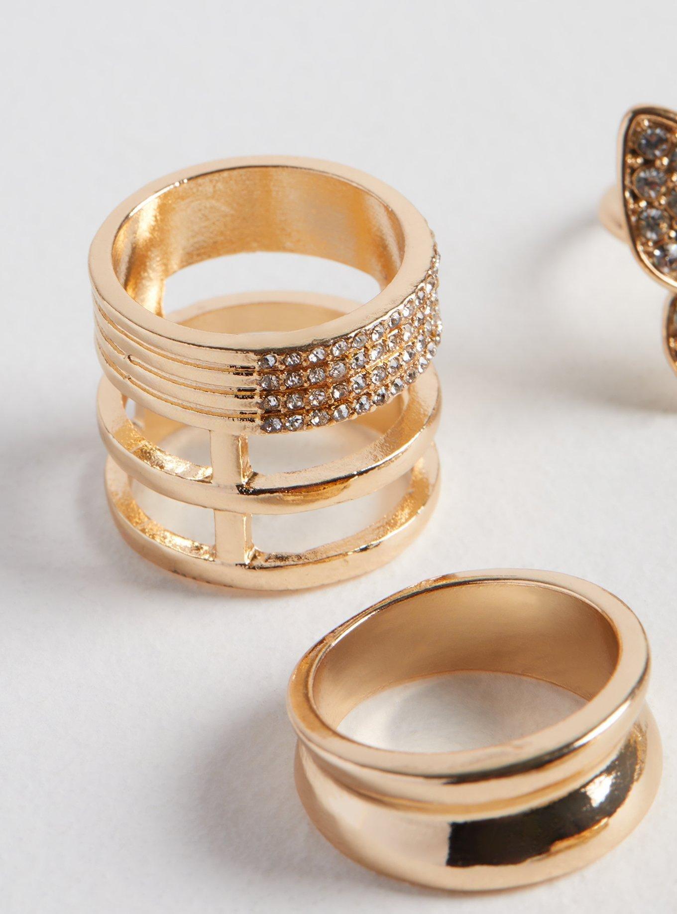 Plus Size - Pave Butterfly Ring Set - Torrid