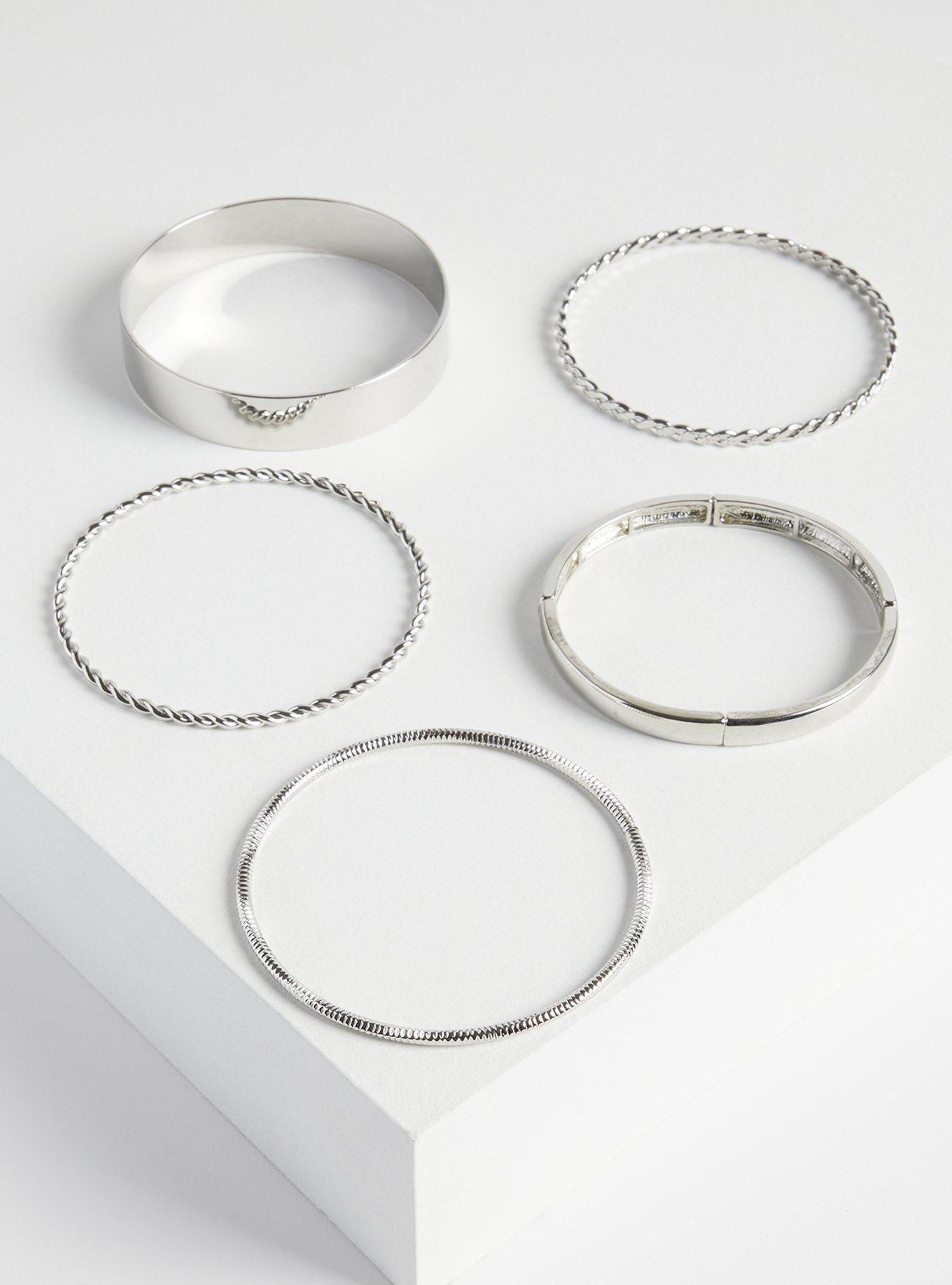 Plus Size - Textured Bangle Bracelet Set - Torrid