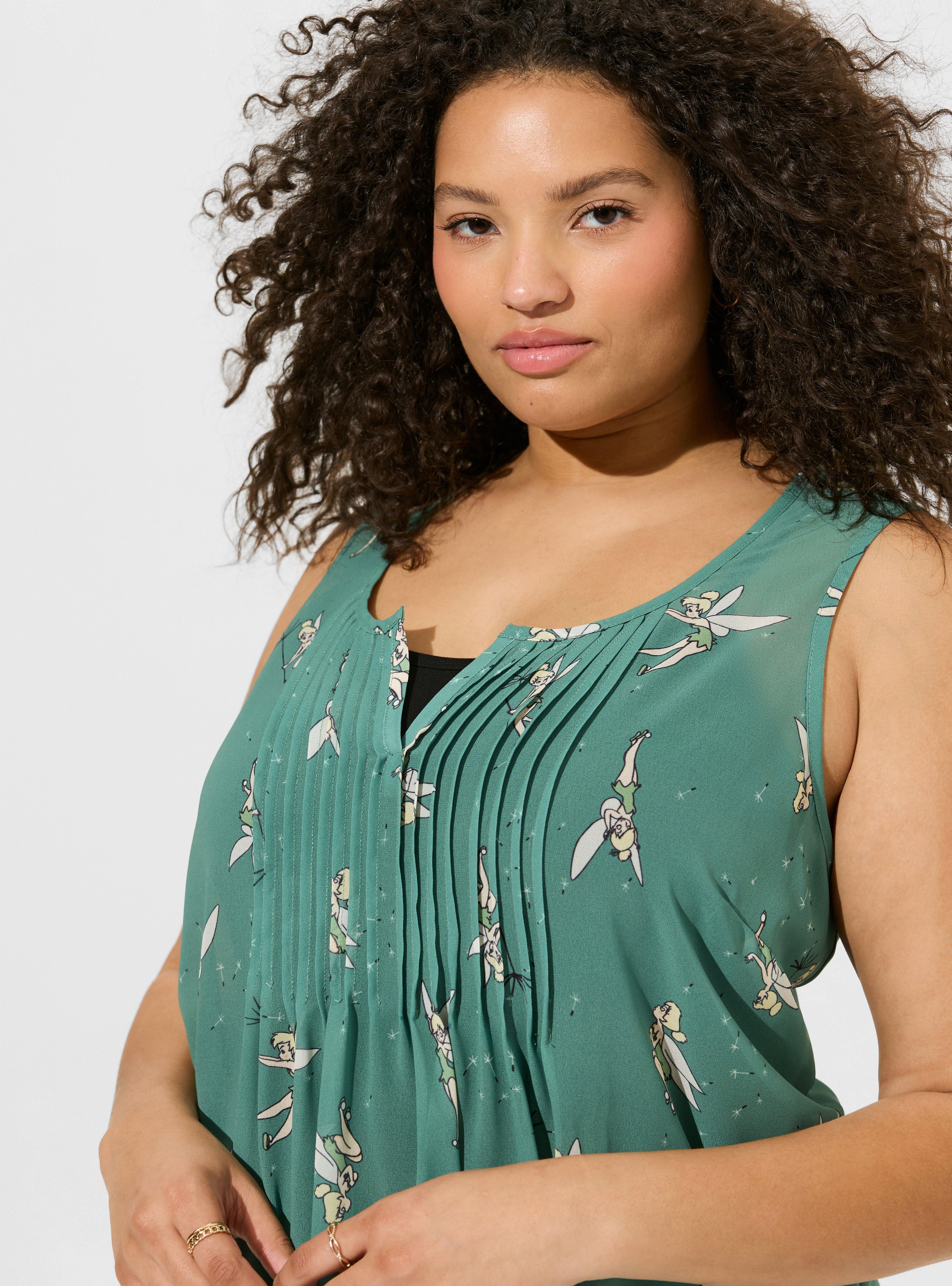 Plus Size - Disney Tinkerbell Pintuck Blouse - Torrid
