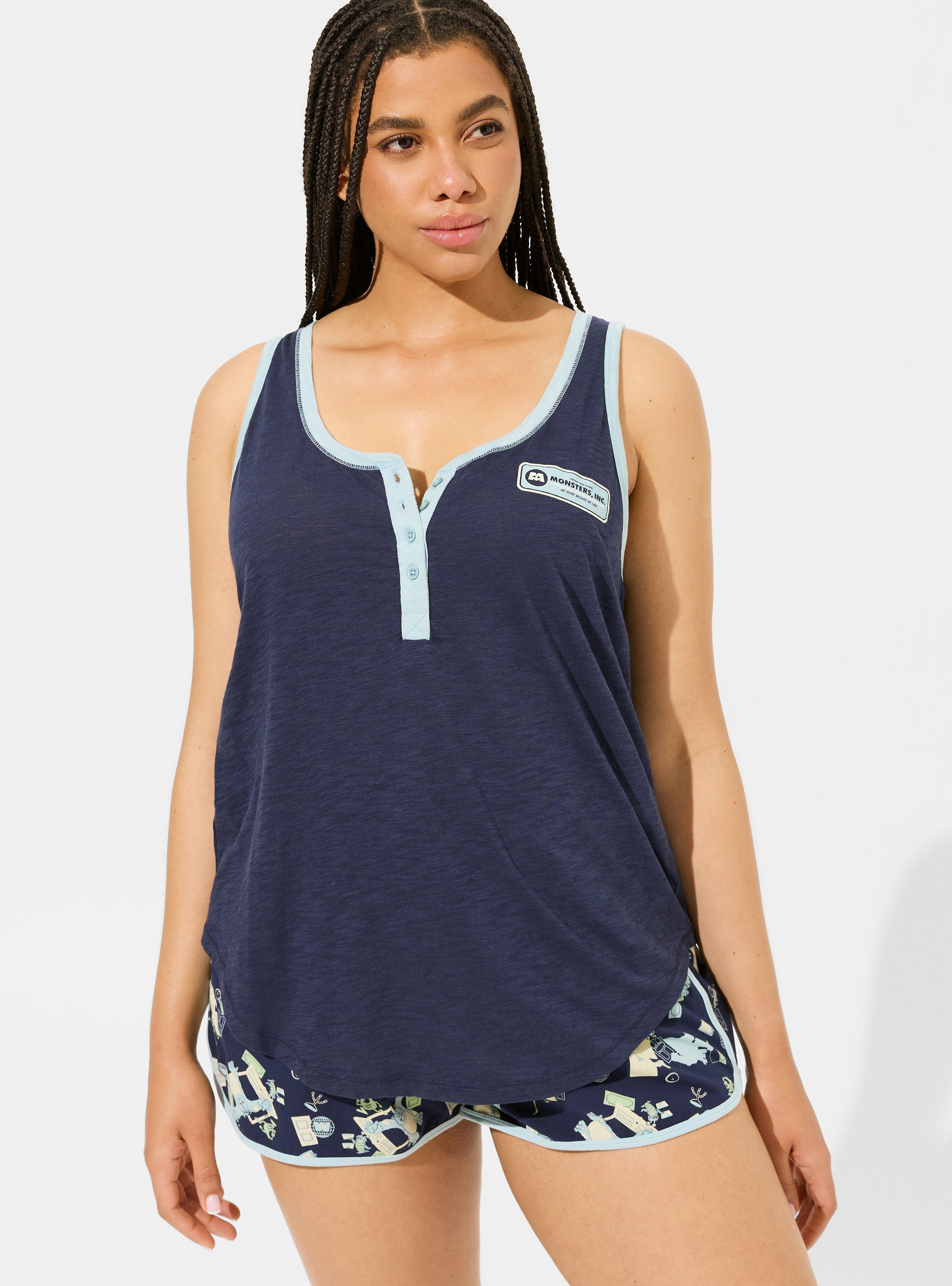 Plus Size - Disney Pixar Monsters Inc Sleep Henley Tank - Torrid