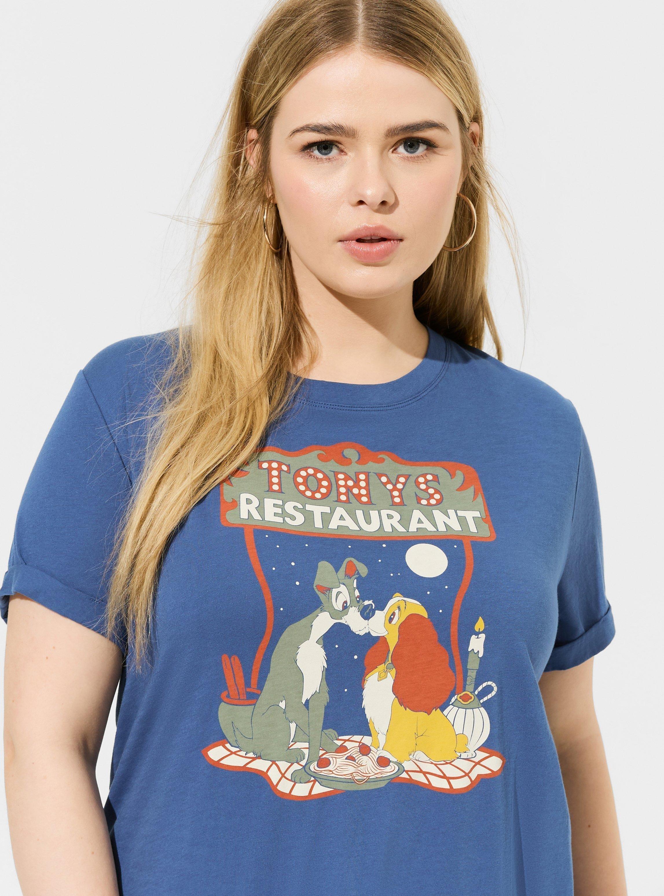 Plus Size - Disney Lady and the Tramp Roll Sleeve Top - Torrid