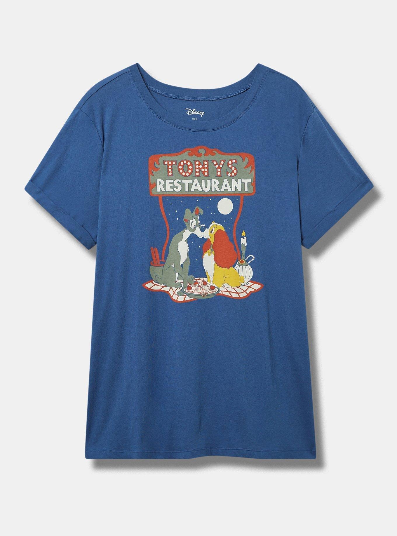 Plus Size - Disney Lady and the Tramp Roll Sleeve Top - Torrid