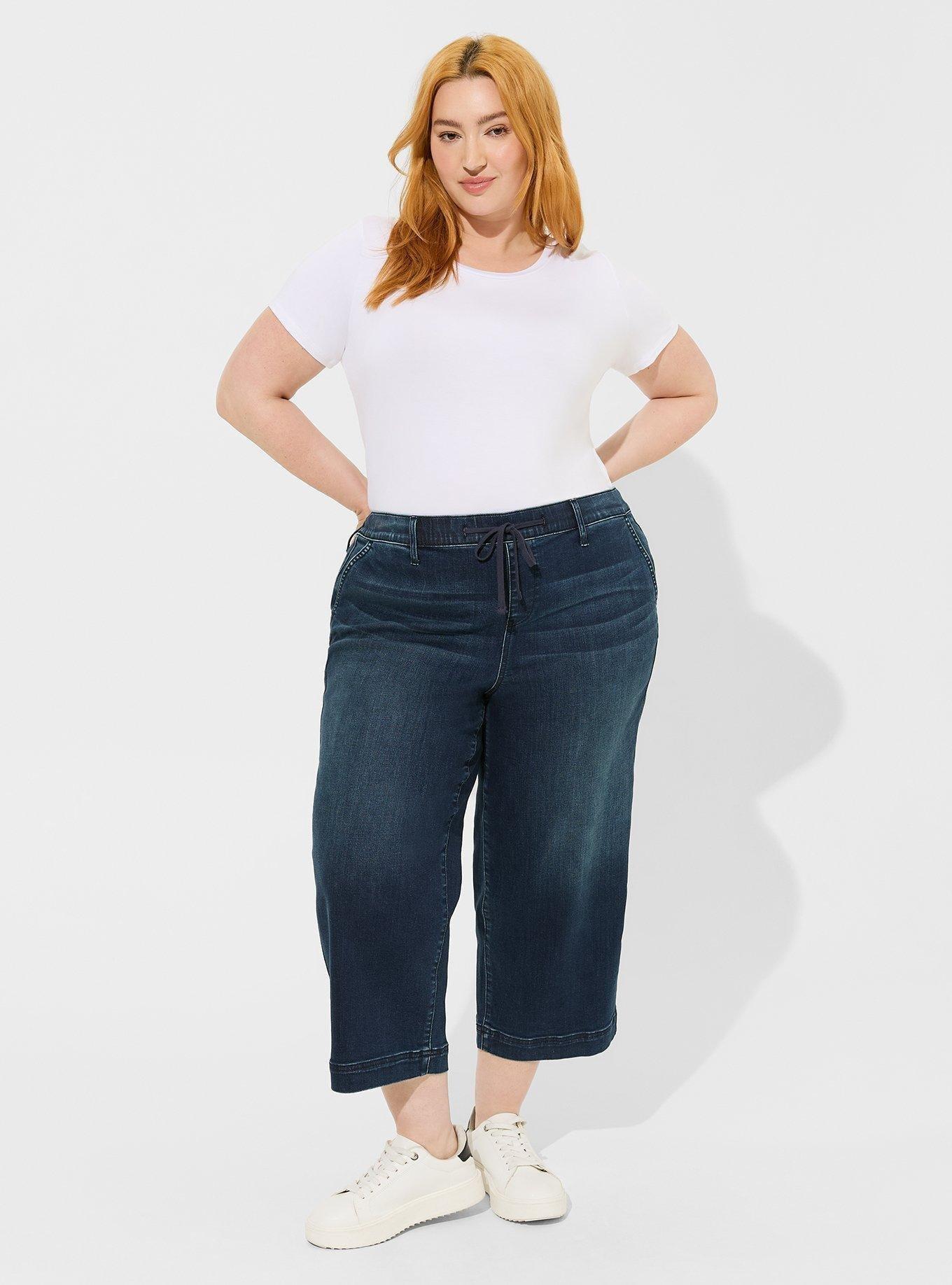 Plus Size - Crop Weekend Wide Leg Super Soft Mid Rise Jean - Torrid