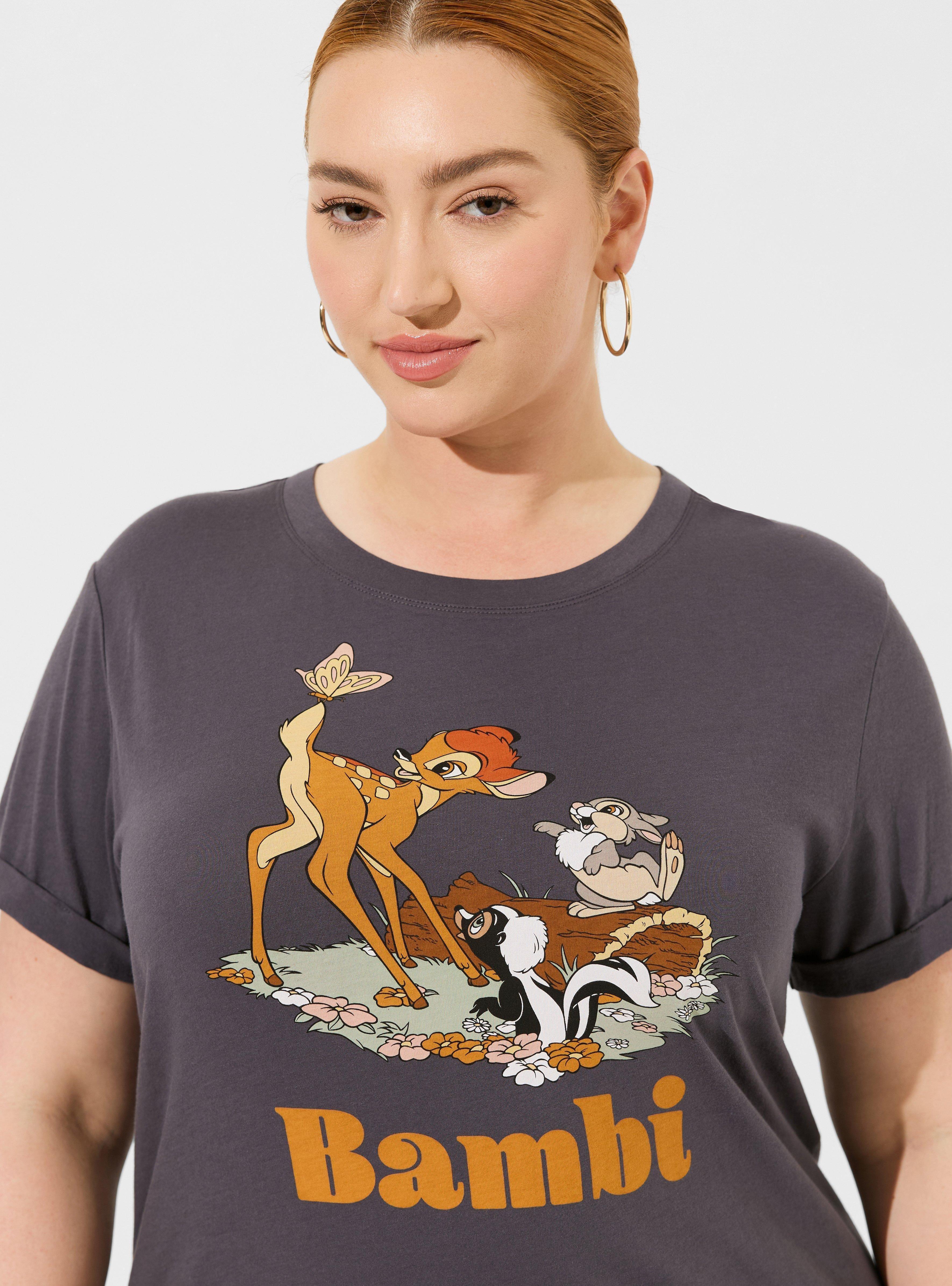Plus Size - Disney Bambi Roll Sleeve Top - Torrid