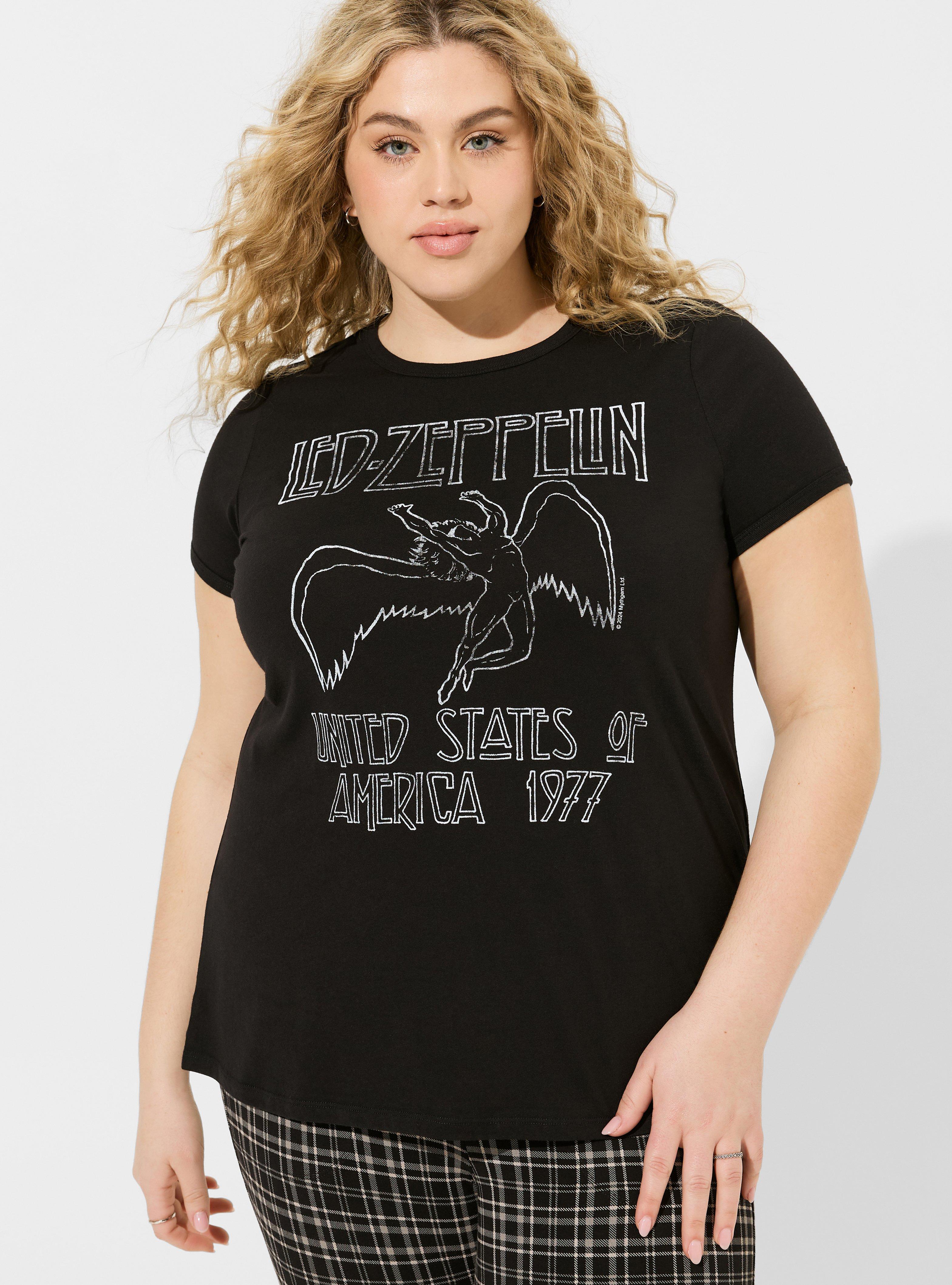 Plus Size - Led Zeppelin Classic Fit Cotton Ringer Tee - Torrid