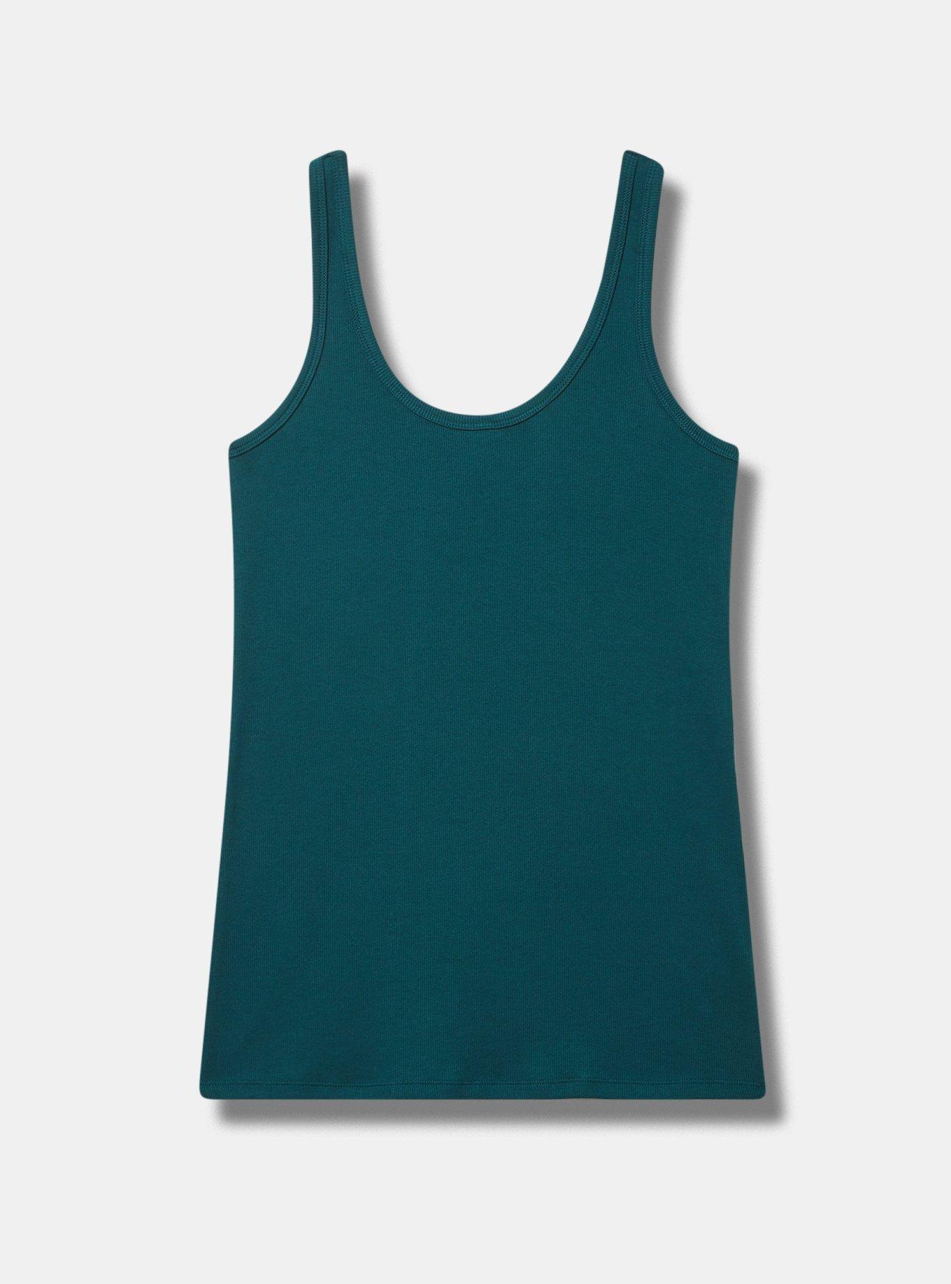 Plus Size - Cotton Modal Rib Double Scoop Neck Tank - Torrid