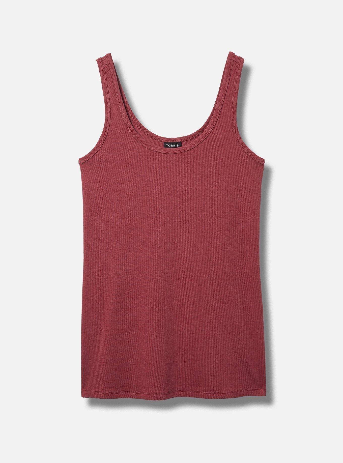 Plus Size - Cotton Modal Rib Double Scoop Neck Tank - Torrid