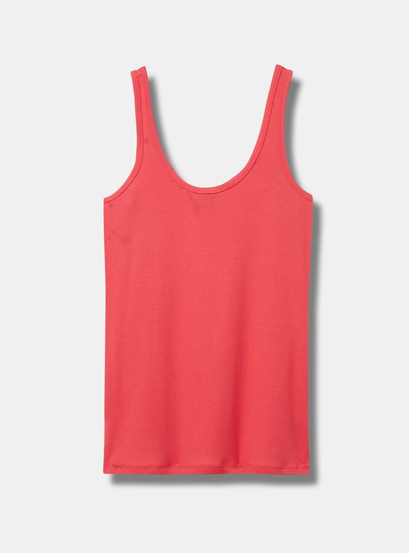 Plus Size - Cotton Modal Rib Double Scoop Neck Tank - Torrid