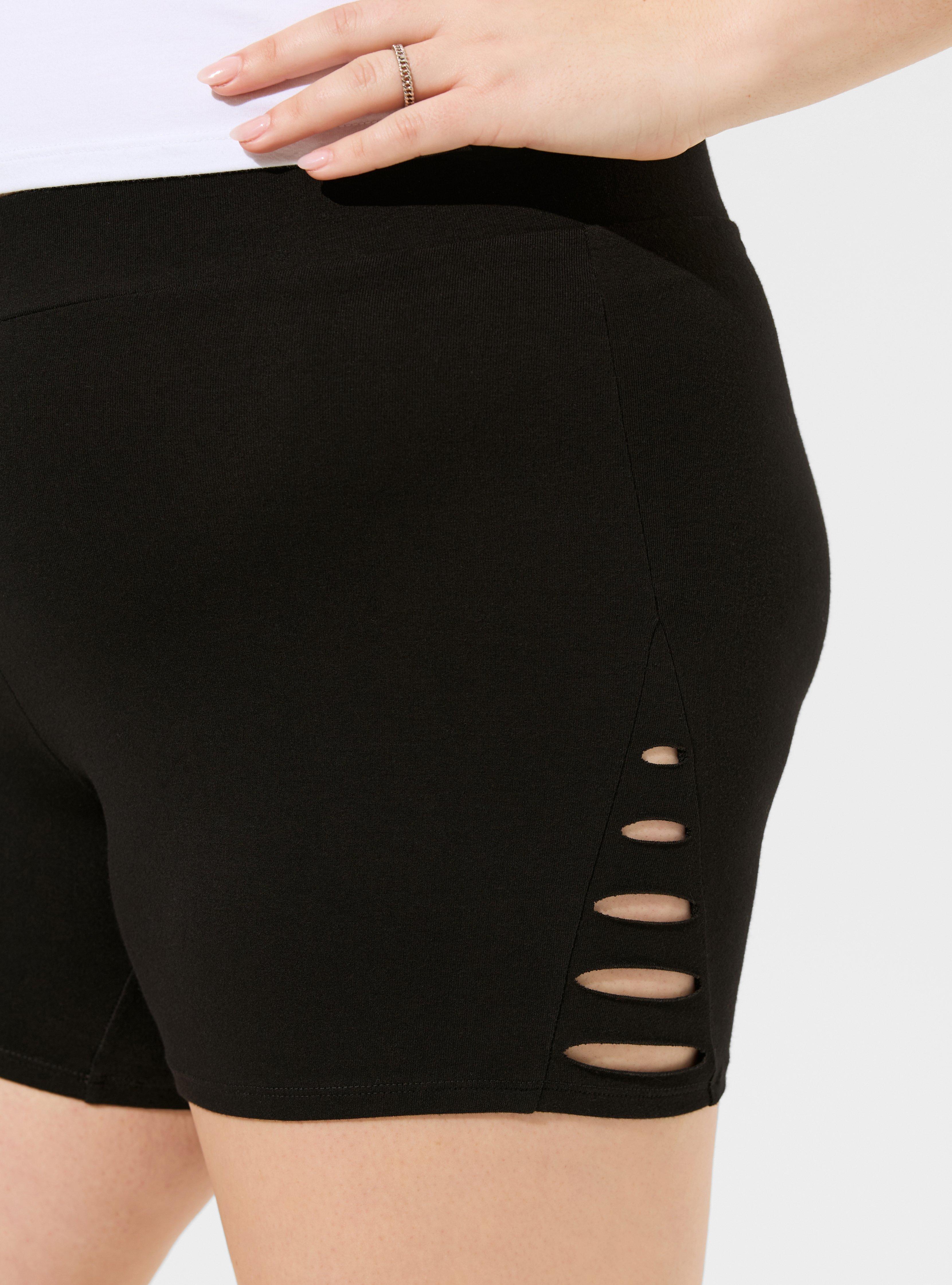 Plus Size - 5 Inch Signature Waist Band Destructed Side Short - Torrid