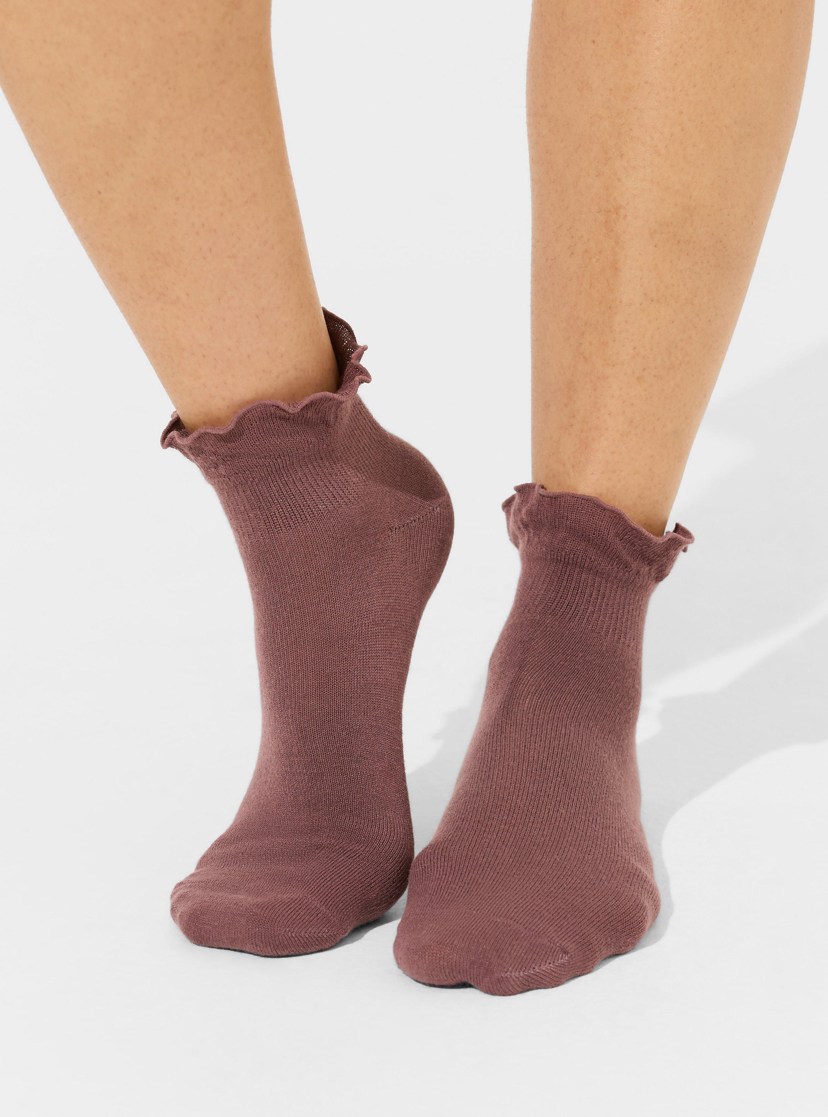 Plus Size - Ruffle Quarter Crew 2 Pack Socks - Torrid