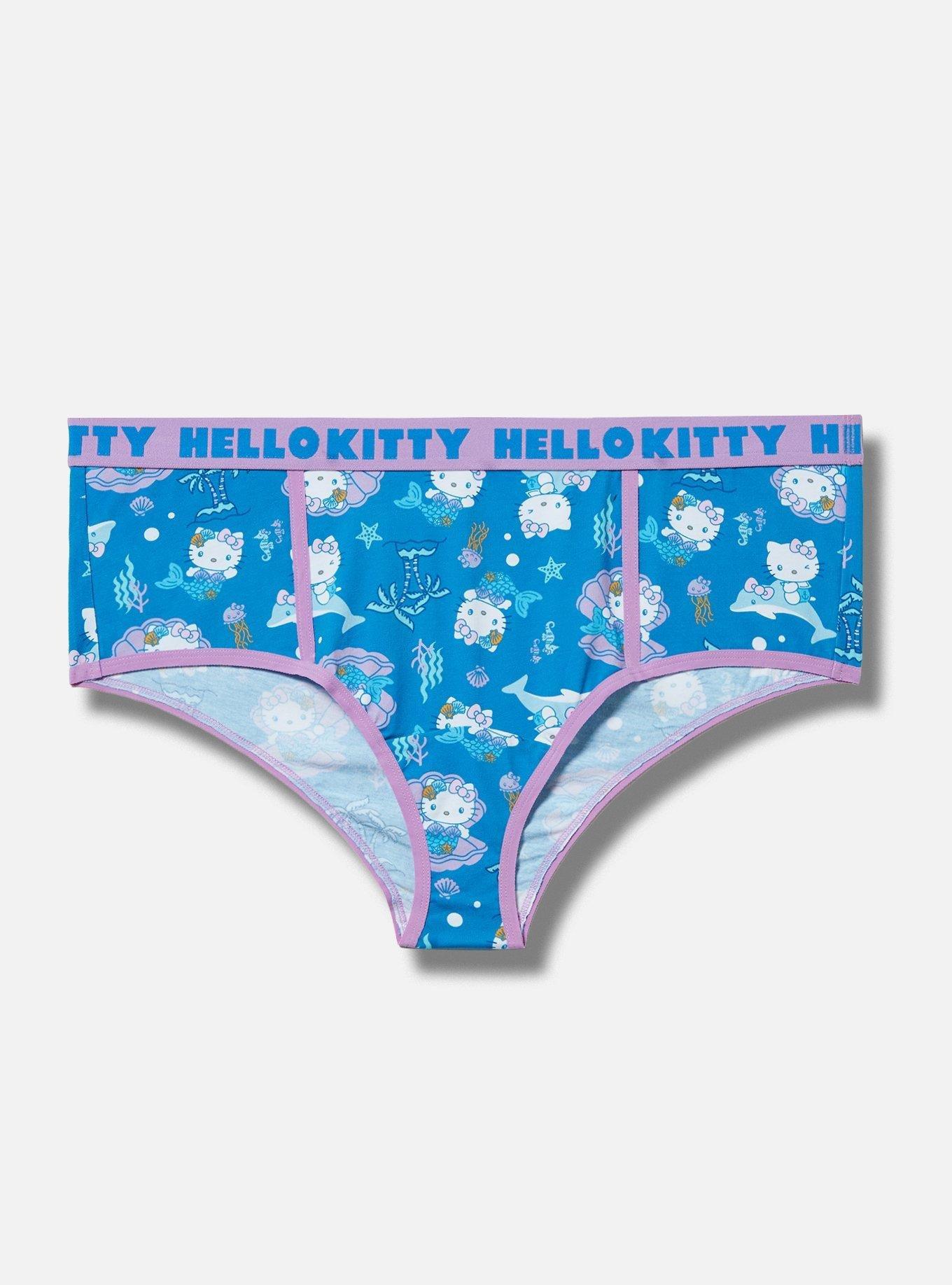 Plus Size - Hello Kitty Mermaid Mid Rise Cotton Cheeky Panty - Torrid