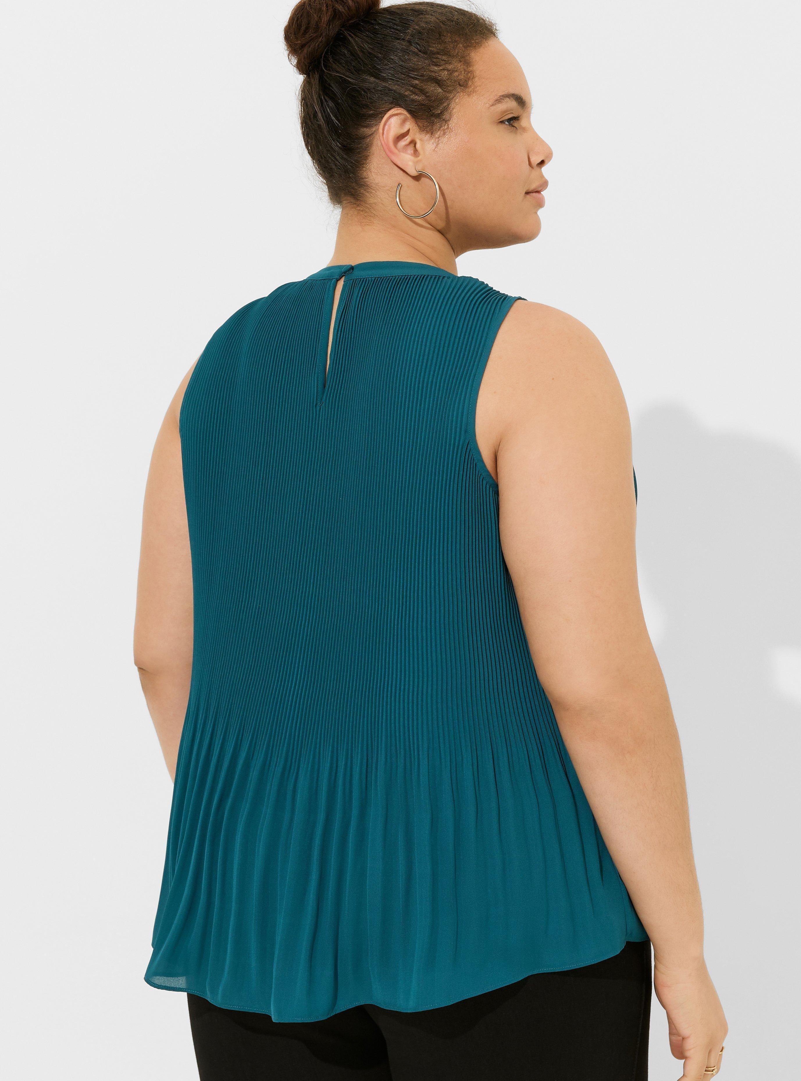 Plus Size - Georgette Pleated Tank - Torrid