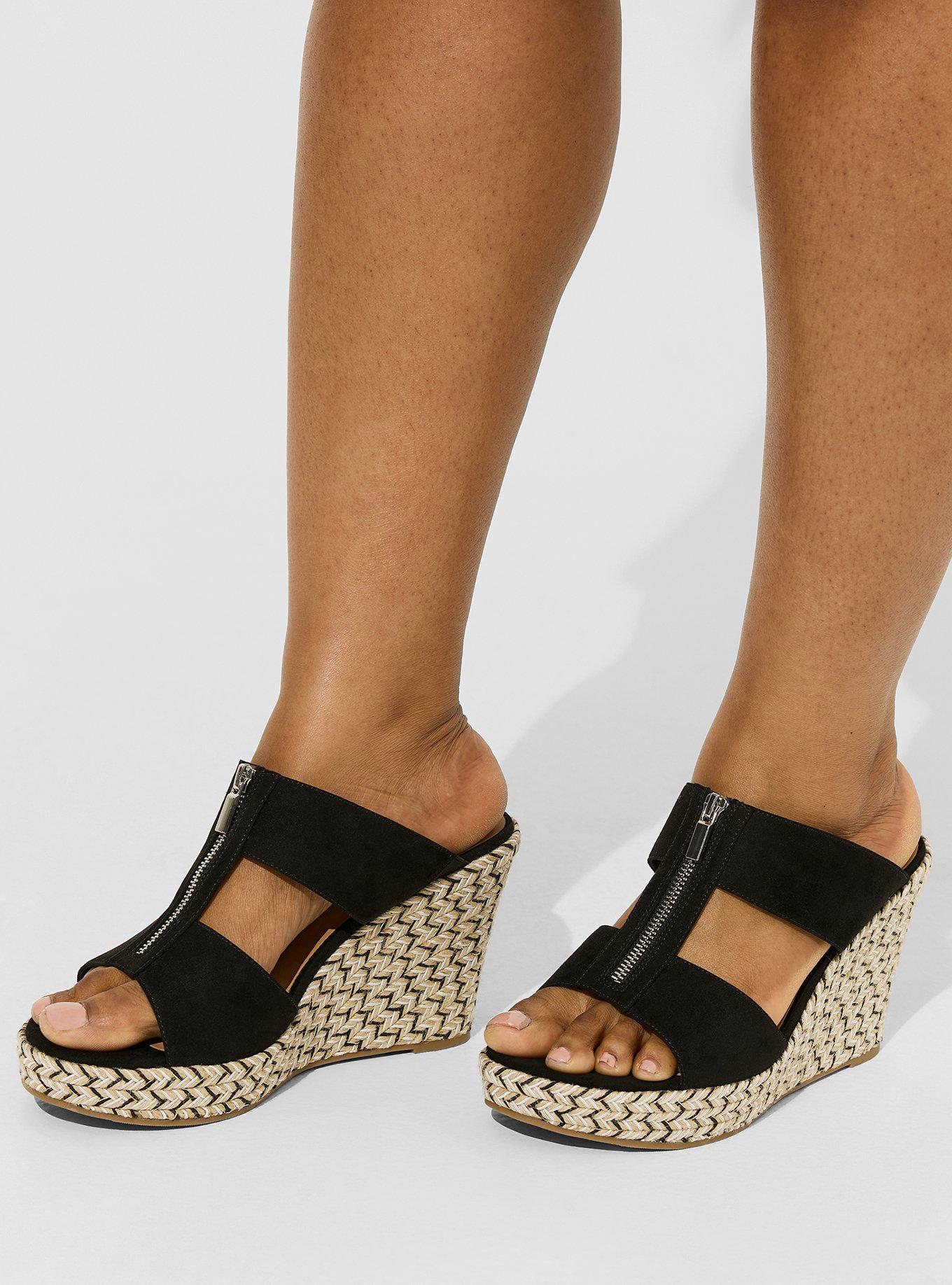 Plus Size - Zip Front Slip On Platform Wedge (WW) - Torrid
