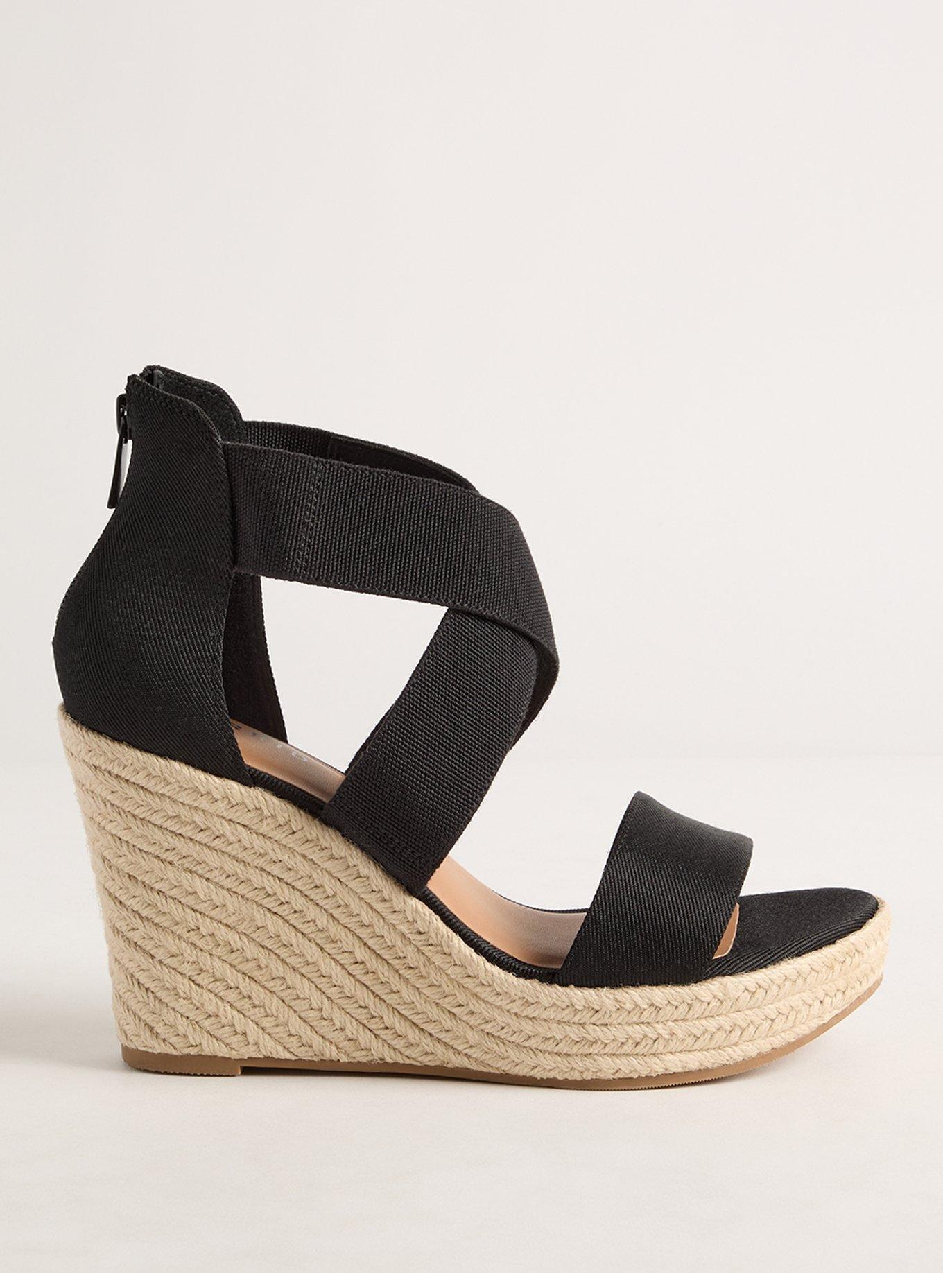 Plus Size - Stretch Crossband Platform Wedge (WW) - Torrid