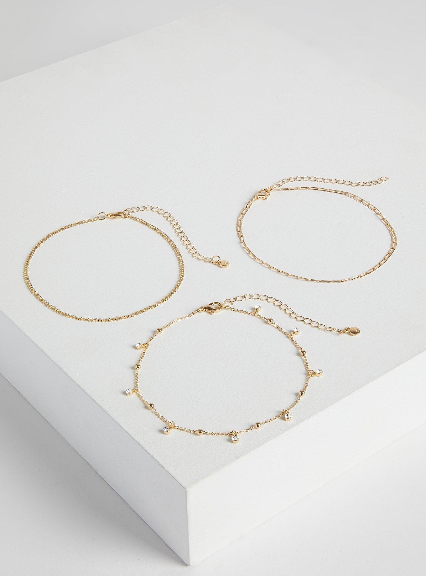 Plus Size - Rhinestone Anklet Set - Torrid