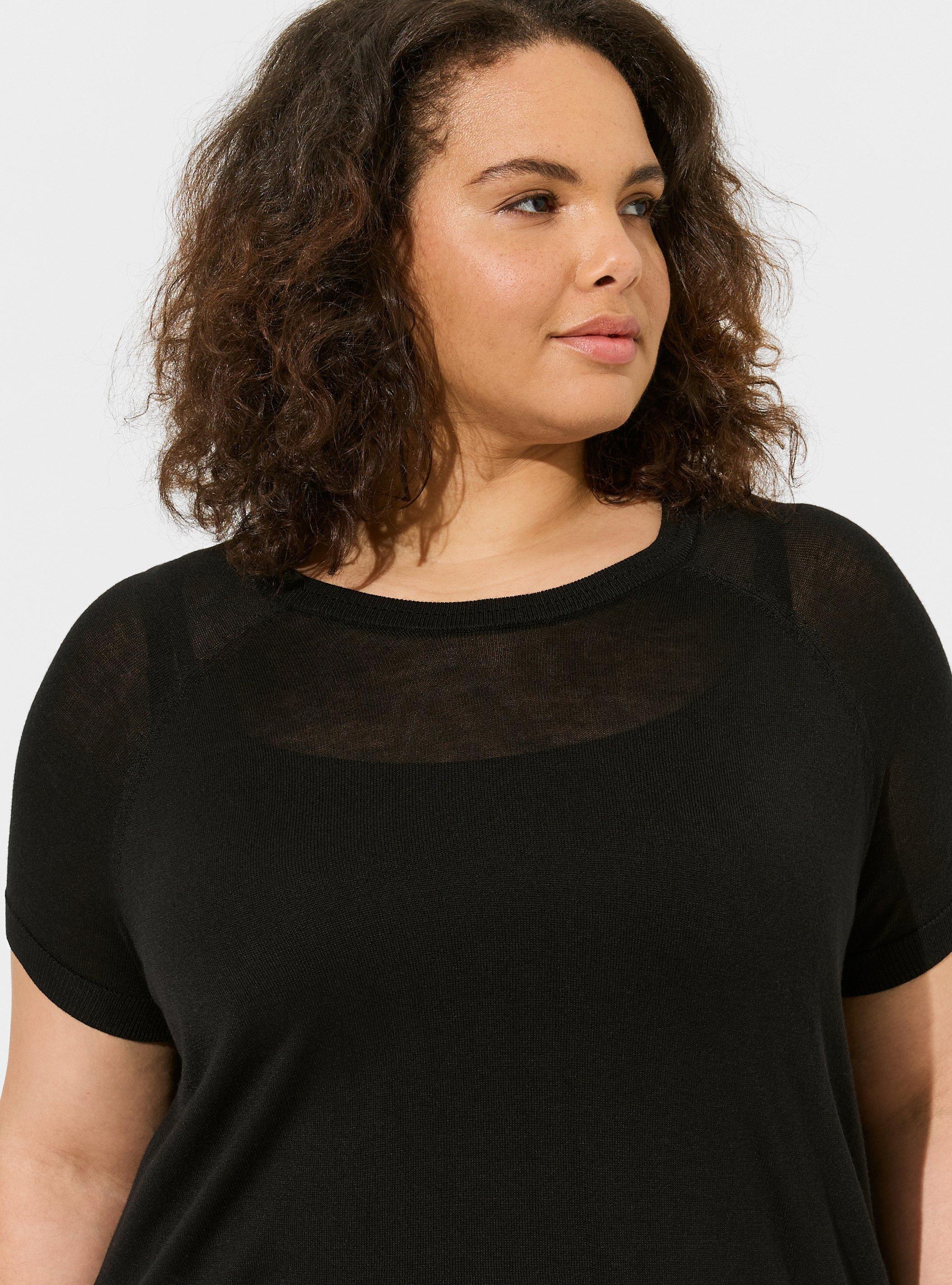 Plus Size - Tissue Weight Short Sleeve Sweater - Torrid