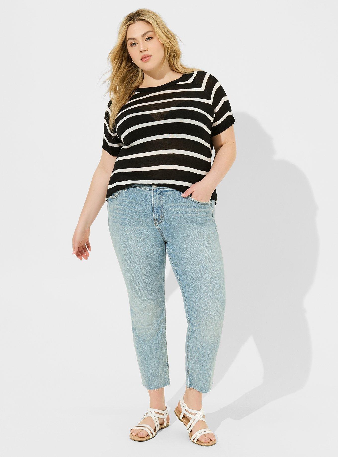 Plus Size - Tissue Weight Short Sleeve Sweater - Torrid