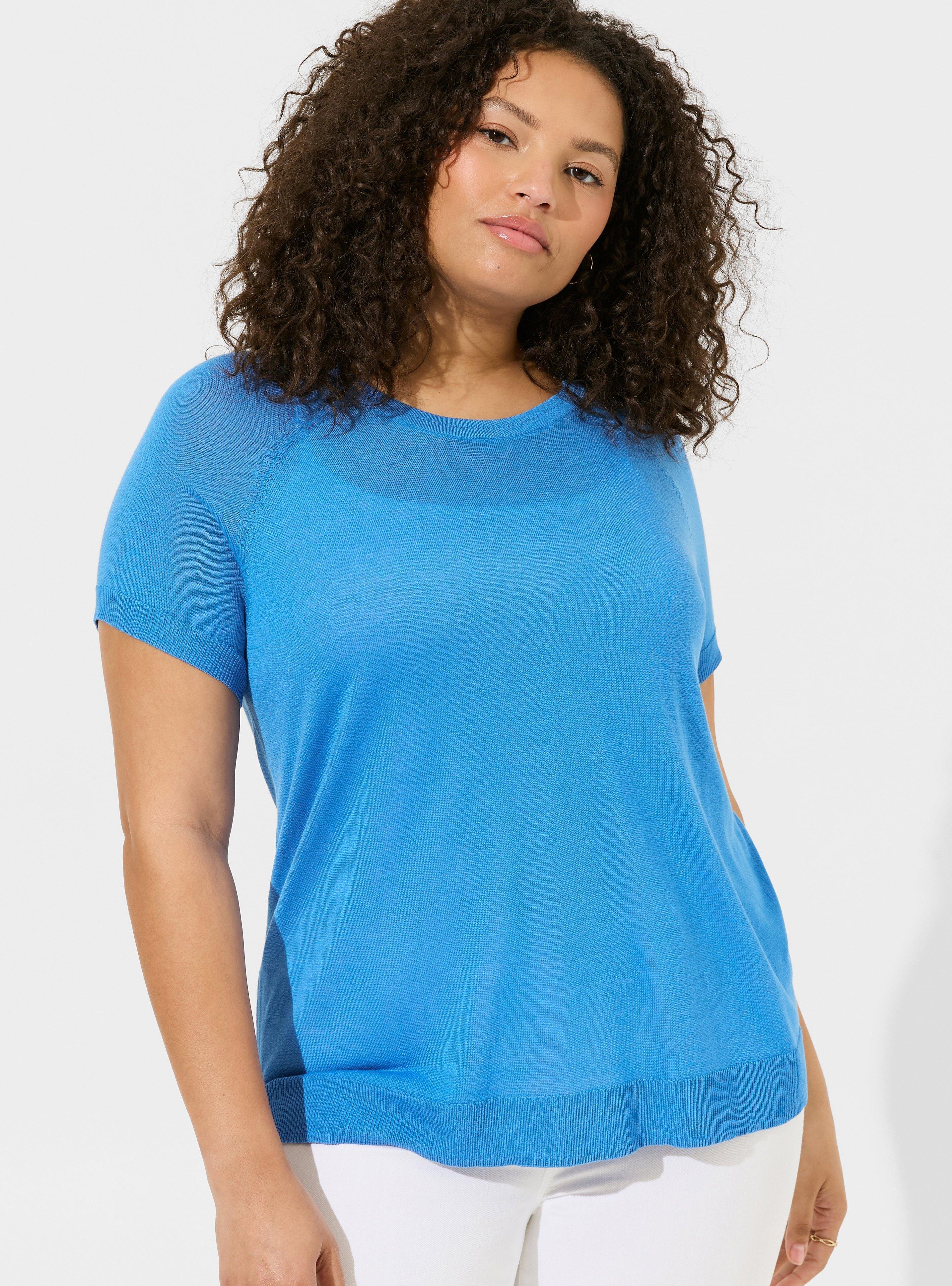 Plus Size - Tissue Weight Short Sleeve Sweater - Torrid