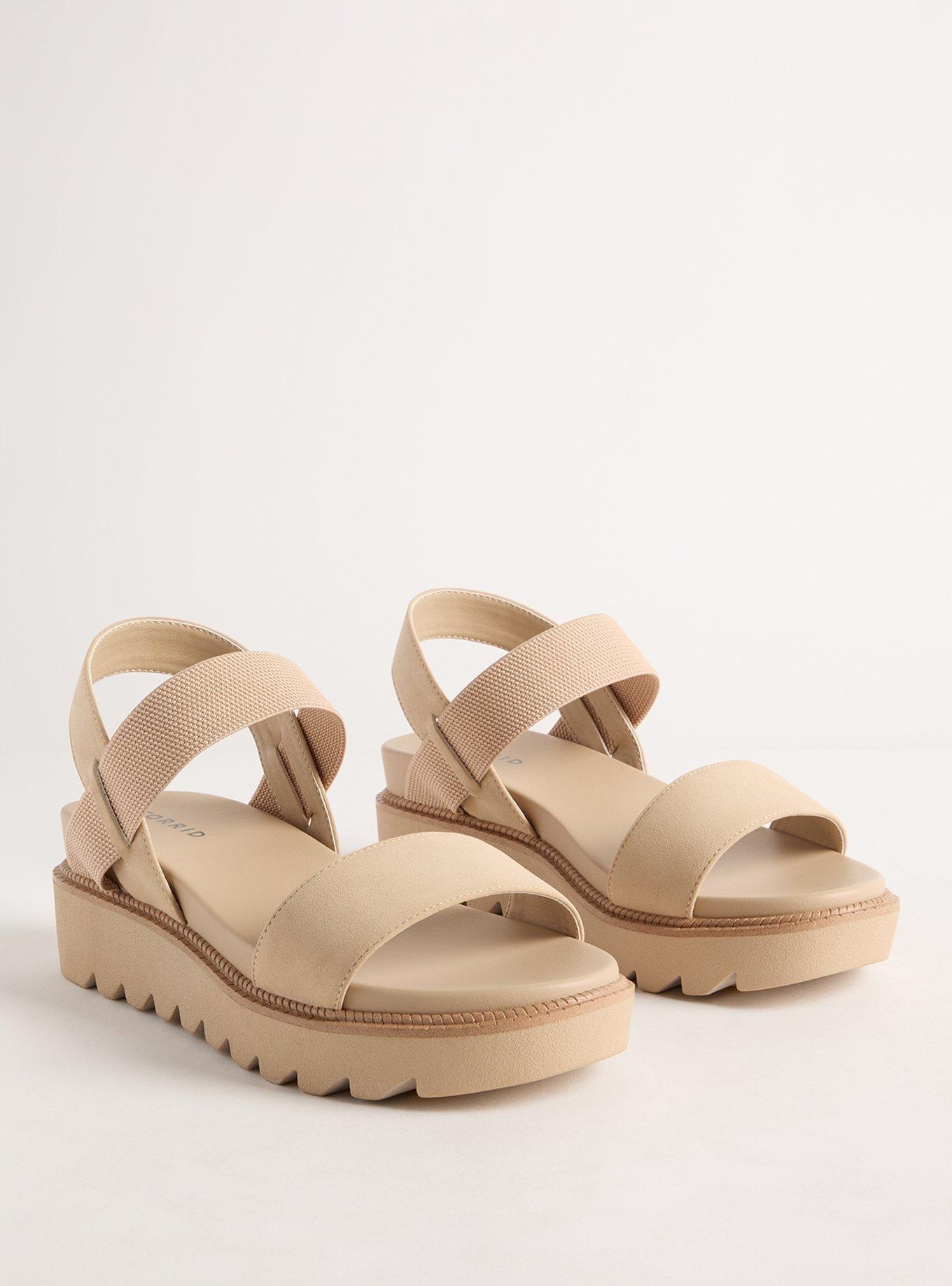 Plus Size - Two Piece Stretch Platform Sandal (WW) - Torrid