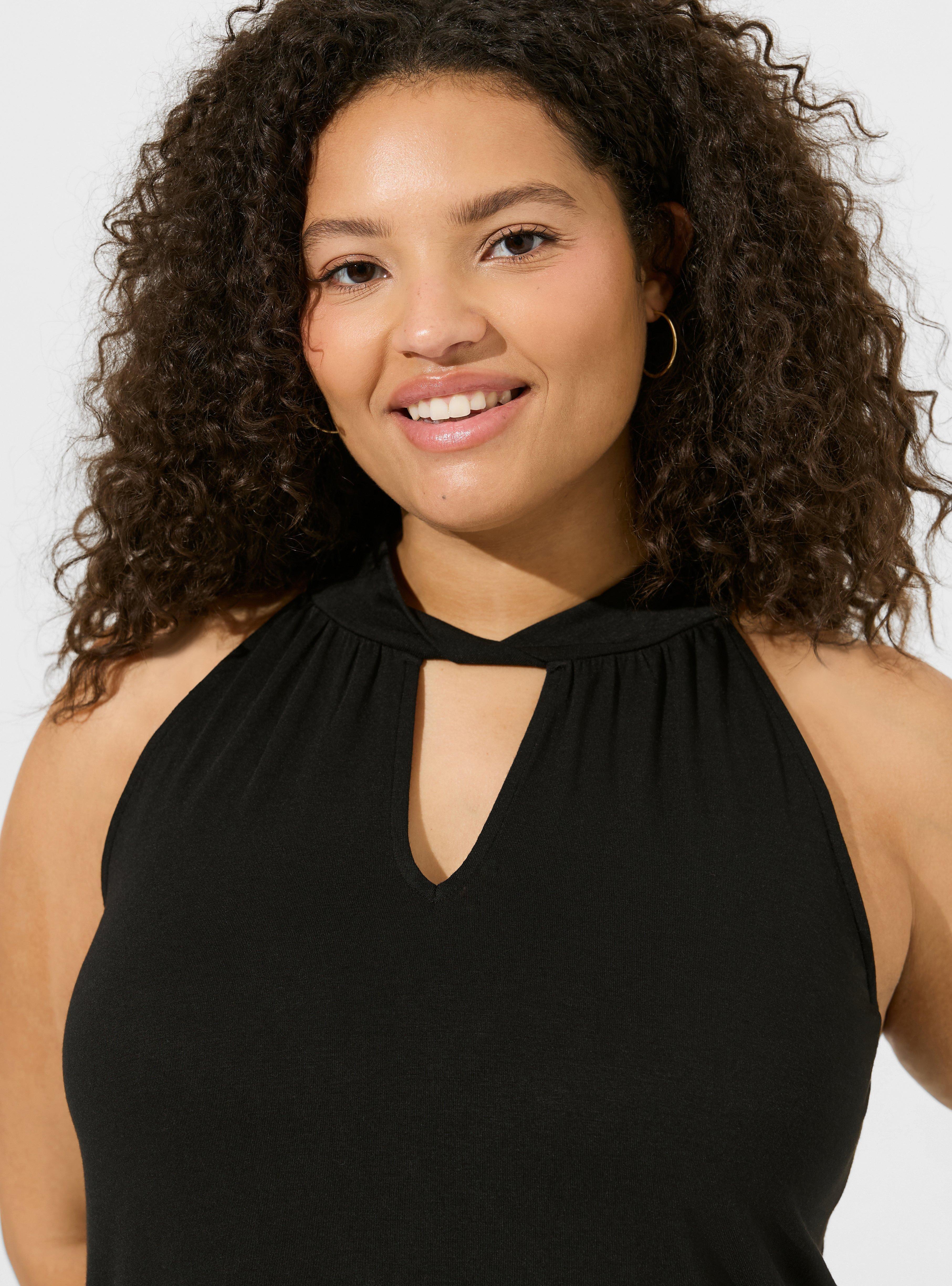 Plus Size - Studio Tissue Jersey Twist Collar Goddess Tank - Torrid