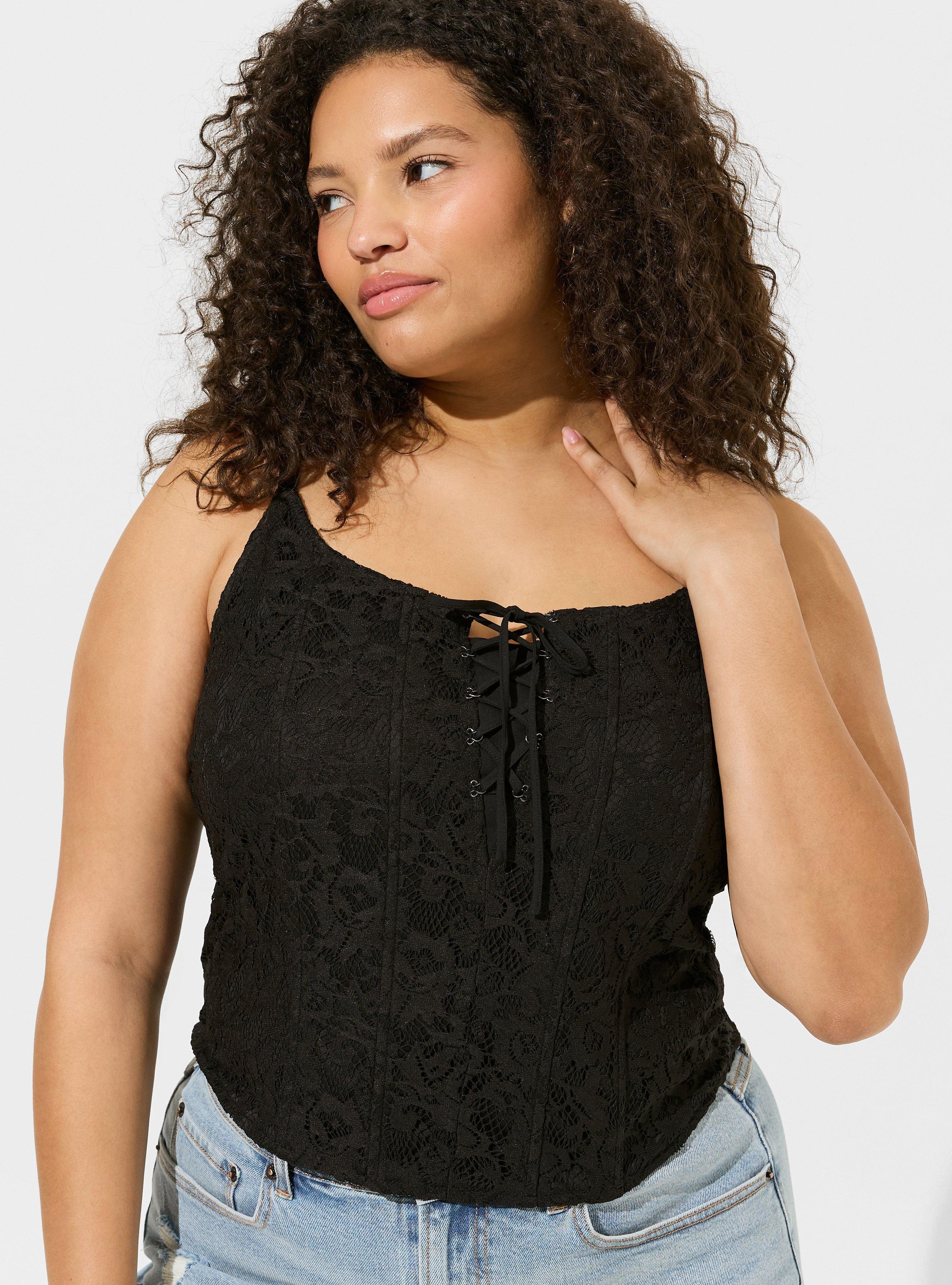 Plus Size - Lace Corset Crop Top - Torrid