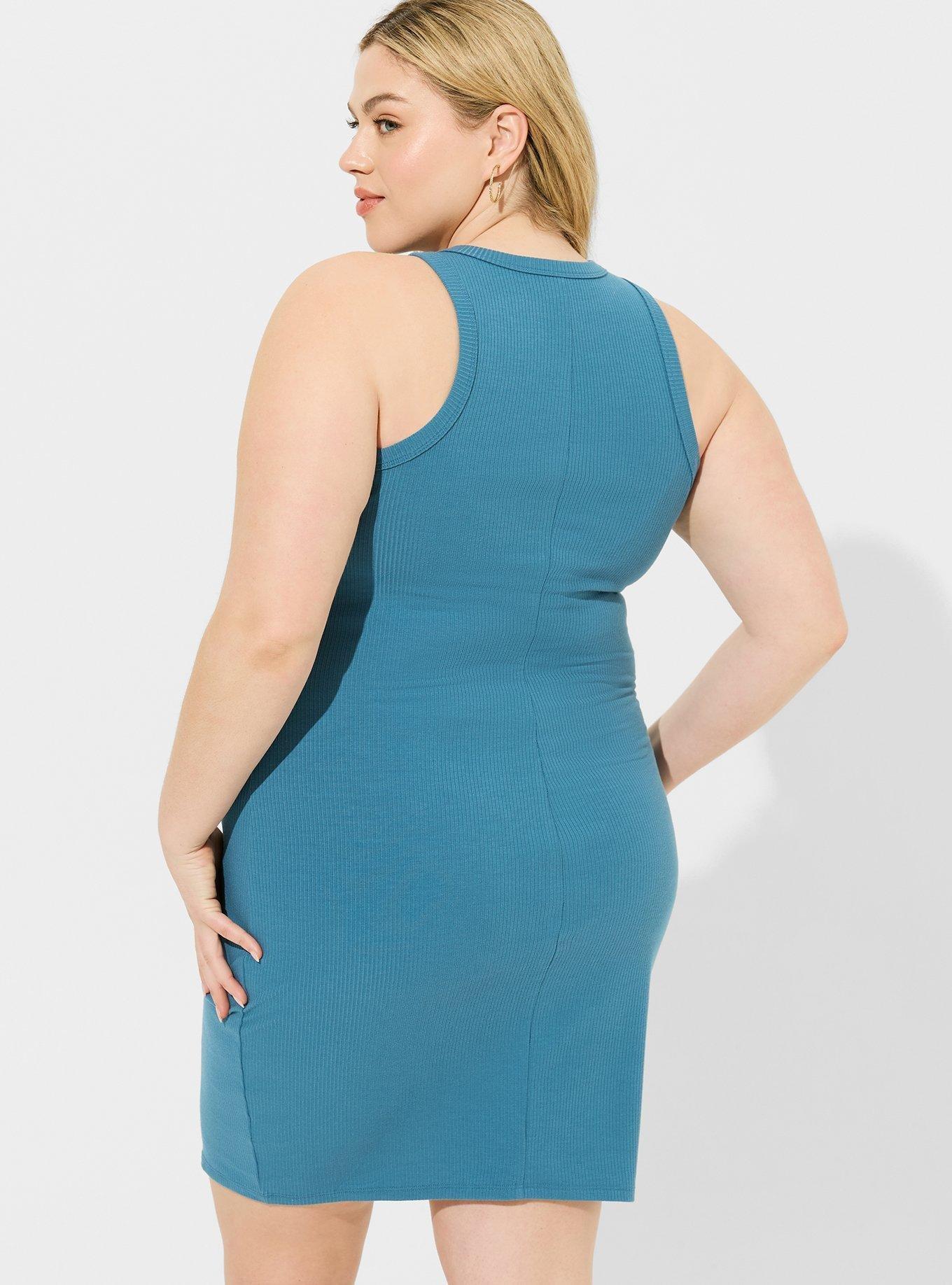 Plus Size - Mini Super Soft Rib Racerback Bodycon Dress - Torrid