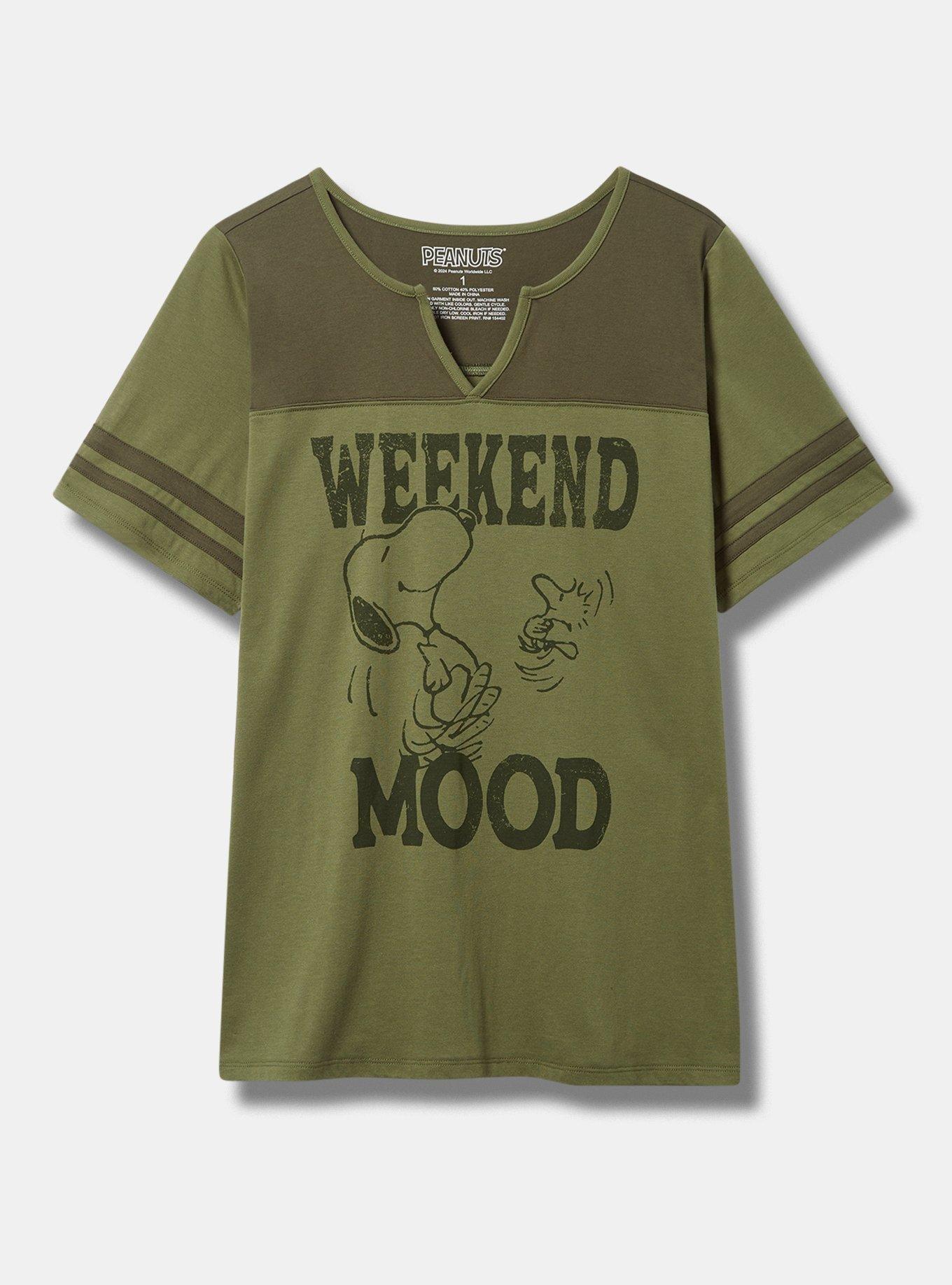 Plus Size - Peanuts Classic Fit Cotton Notch Neck Varsity Tee - Torrid