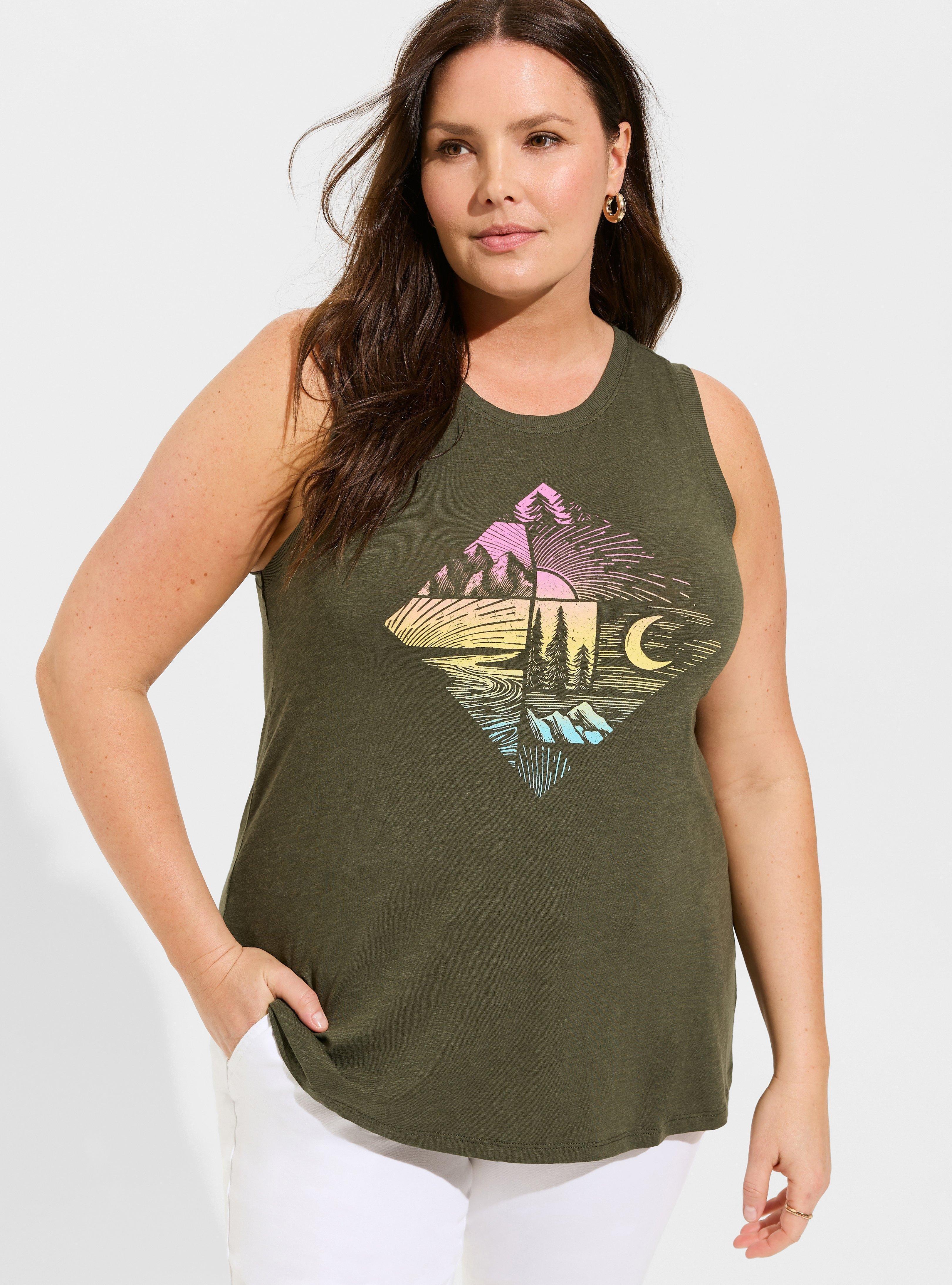Plus Size - Camp Scene Classic Fit Vintage Slub Tank - Torrid
