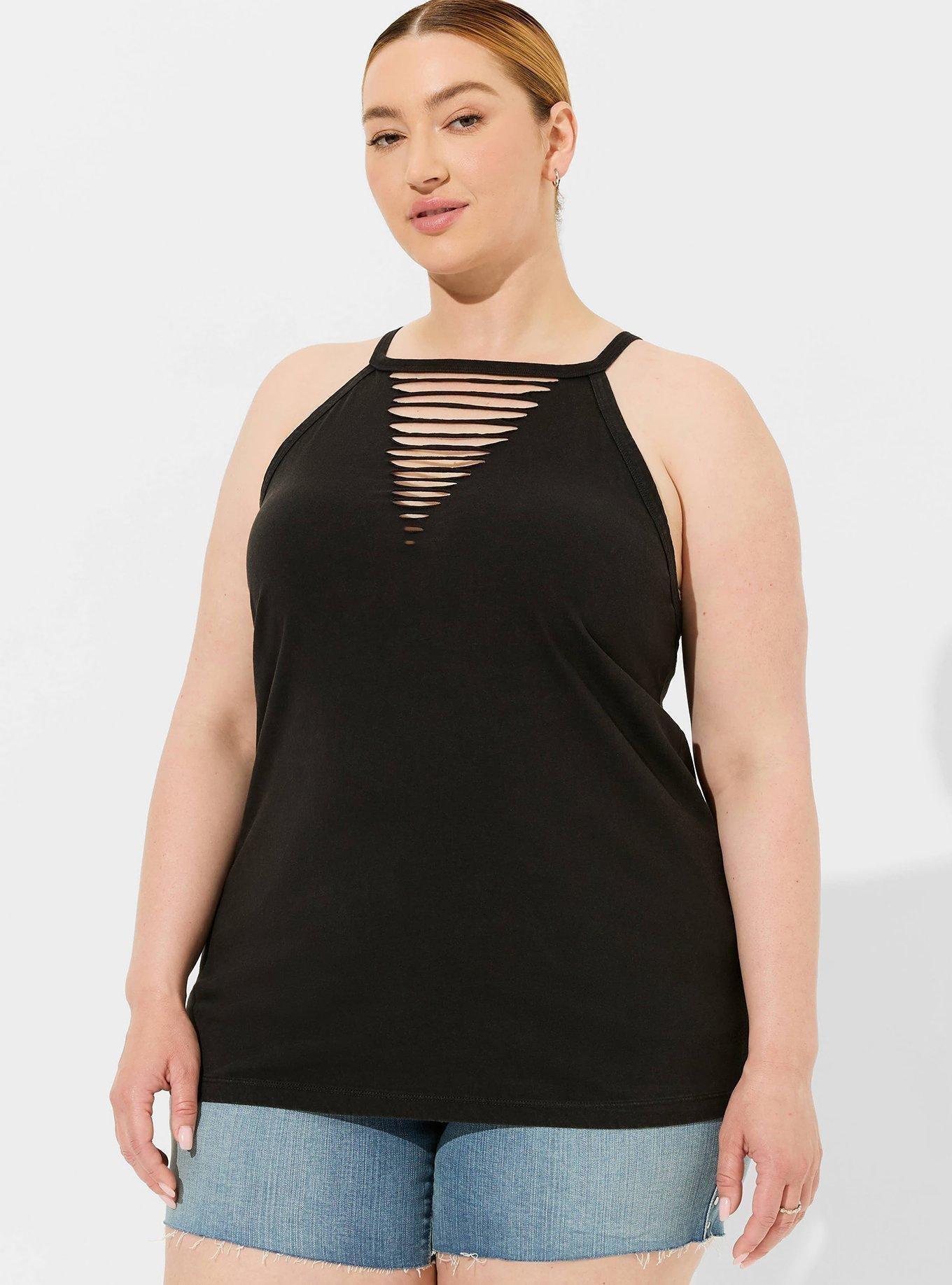 Plus Size - Vintage Cotton High Neck Slash Cami - Torrid