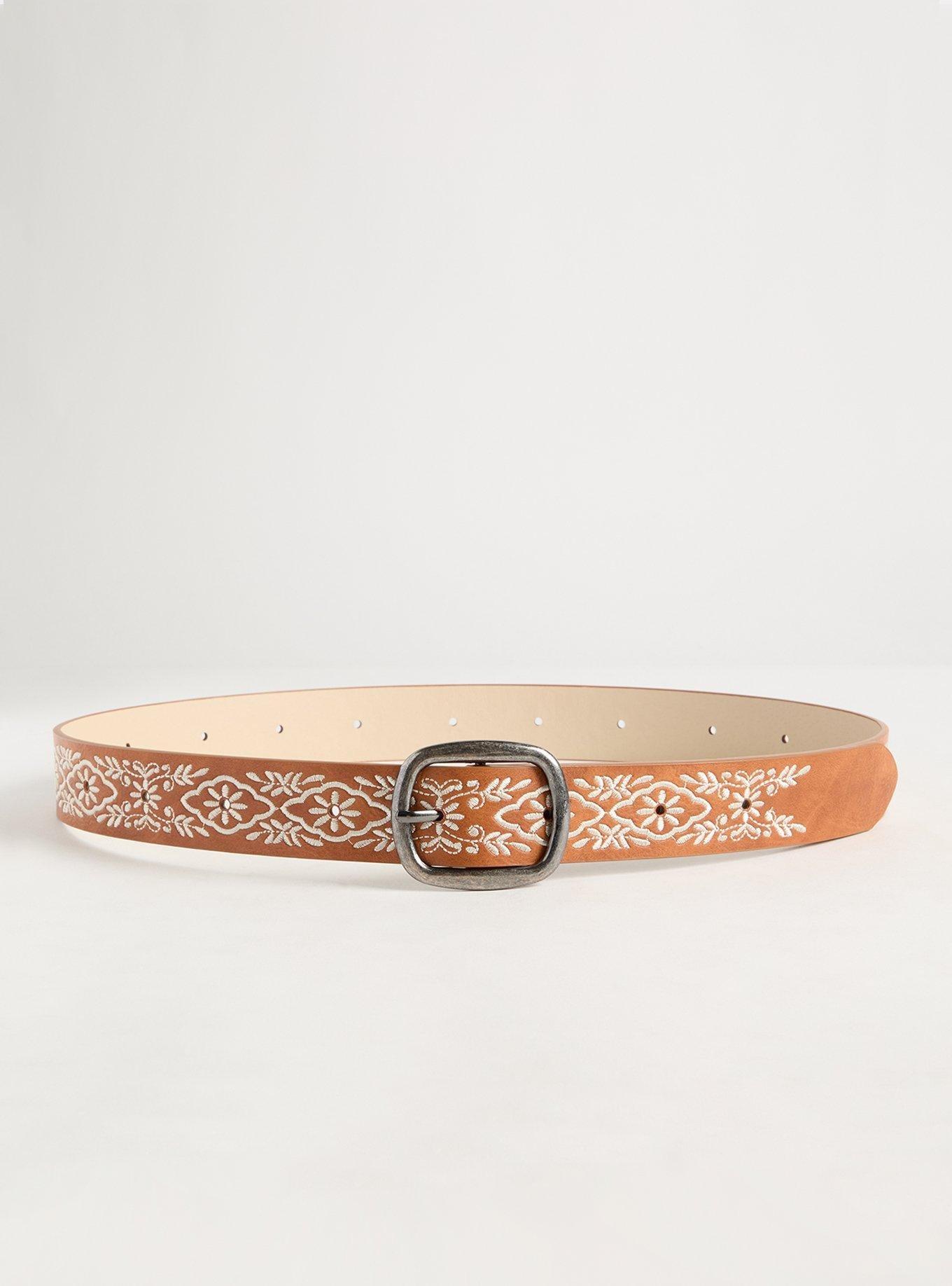 Plus Size - Embroidered Denim Belt - Torrid