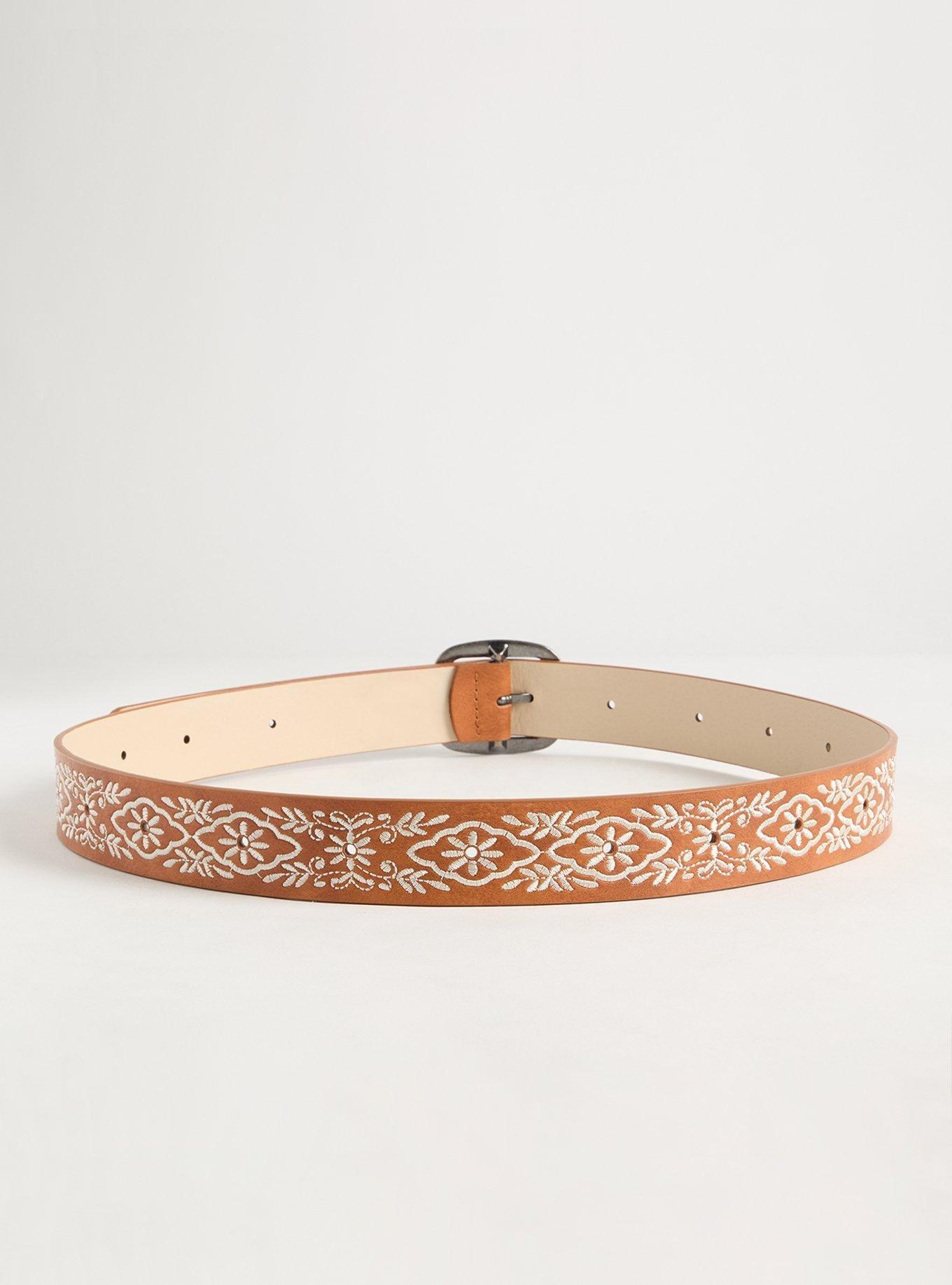 Plus Size - Embroidered Denim Belt - Torrid