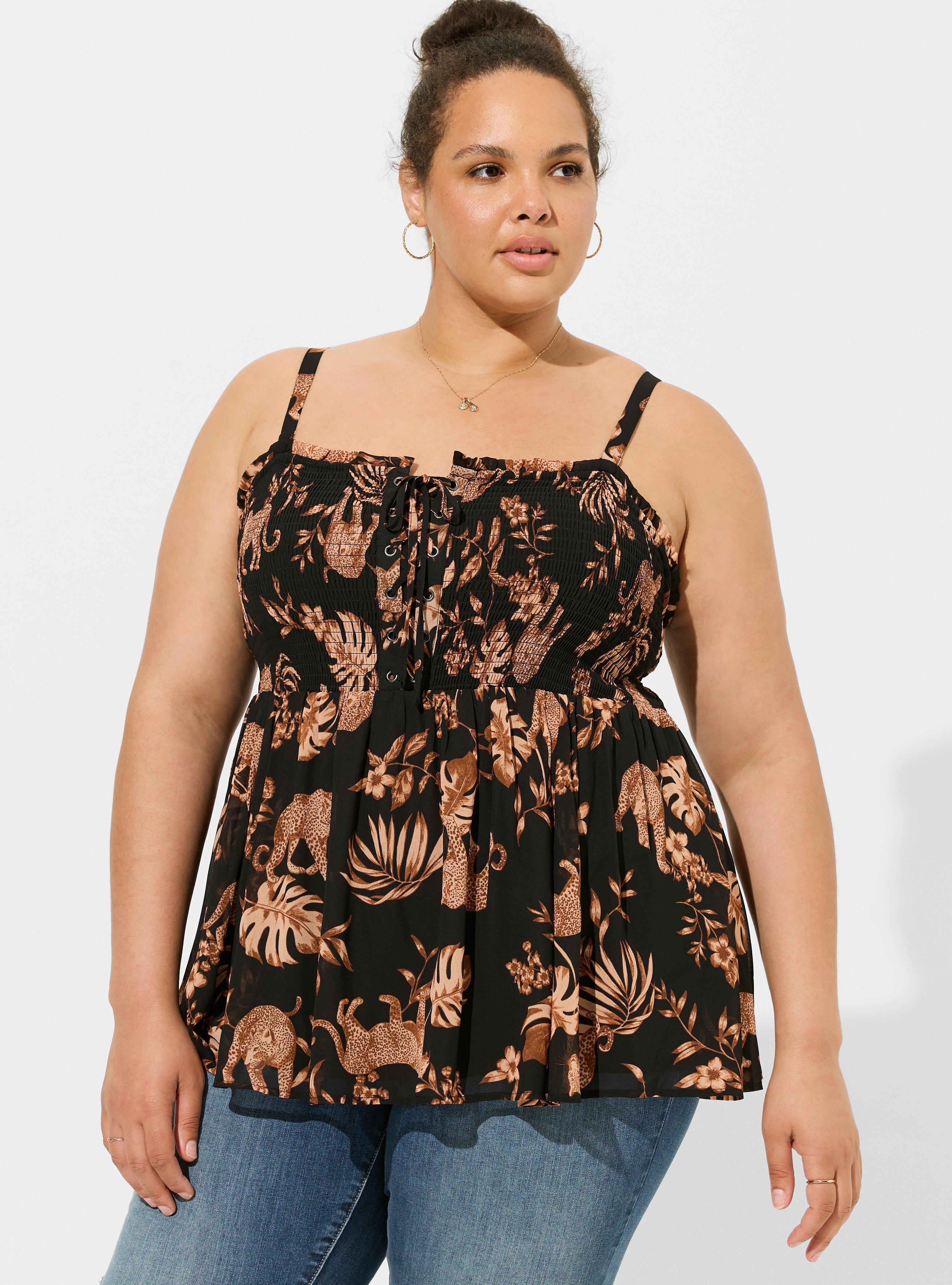 Plus Size - Babydoll Chiffon Smocked Cami - Torrid