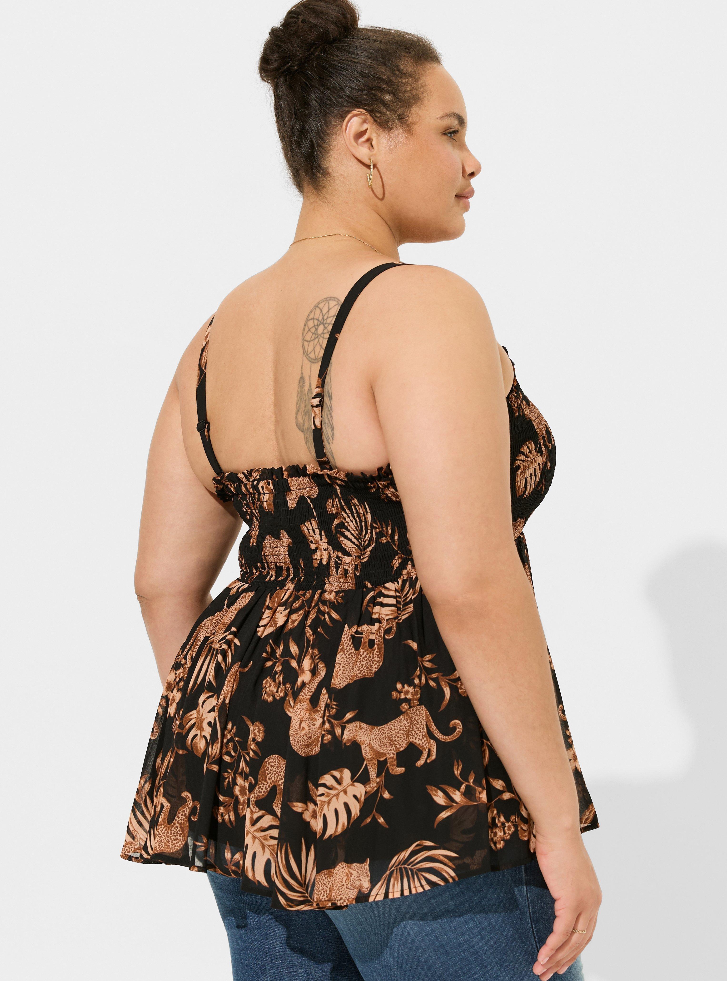 Plus Size - Babydoll Chiffon Smocked Cami - Torrid