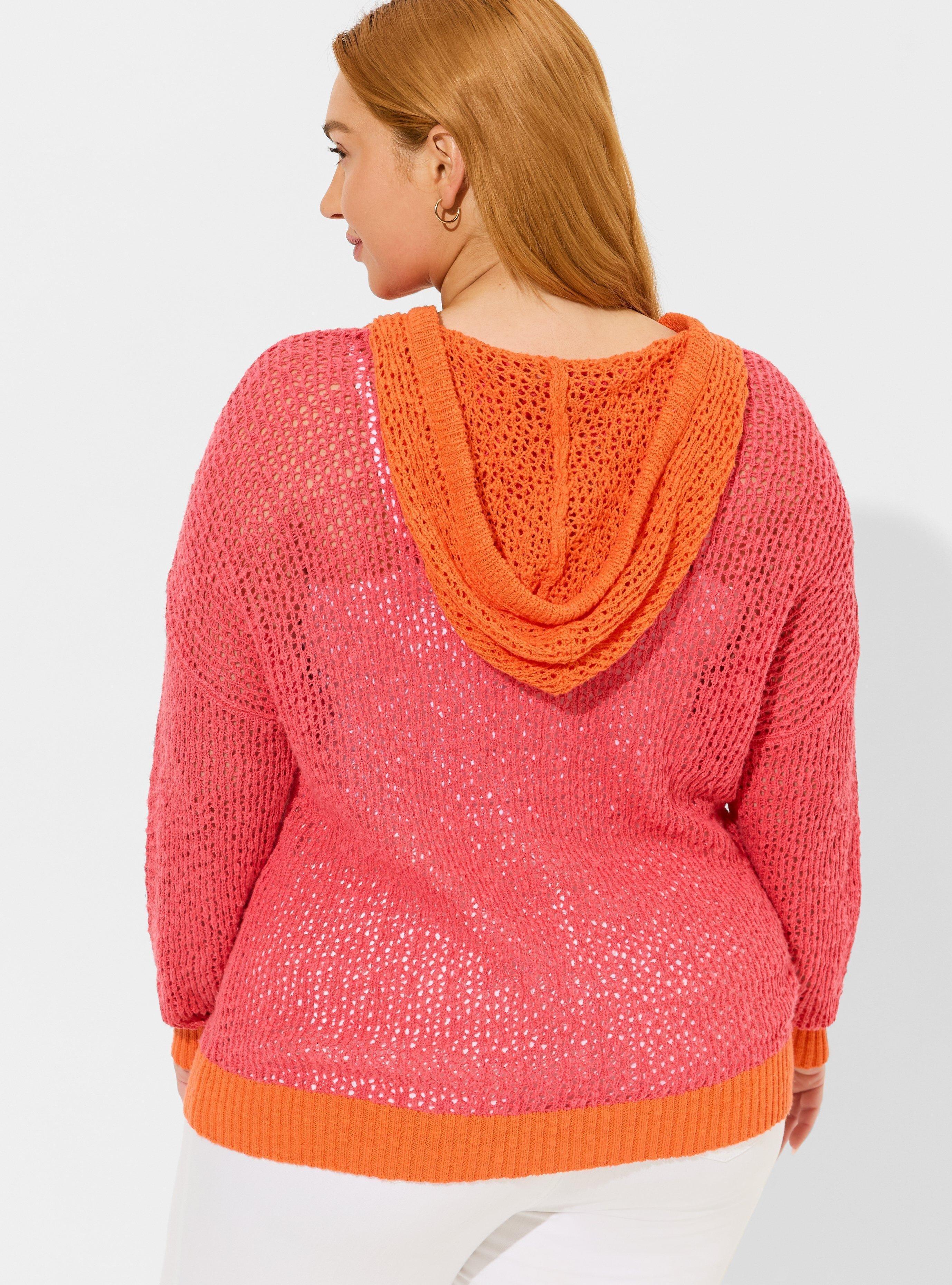 Plus Size - Pointelle Pullover Hoodie - Torrid