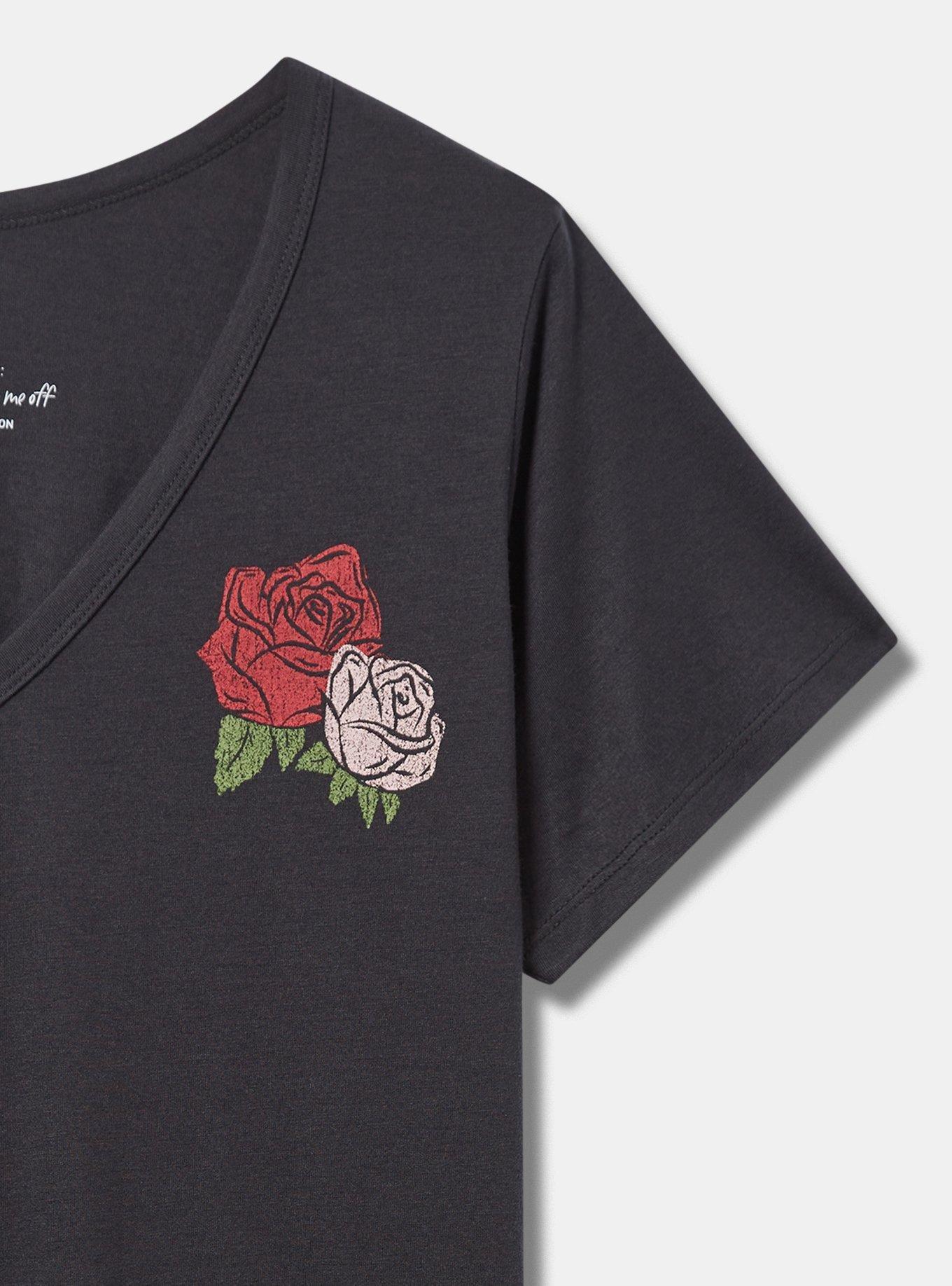 Plus Size - Roses Signature Jersey Girlfriend V-Neck Tee - Torrid