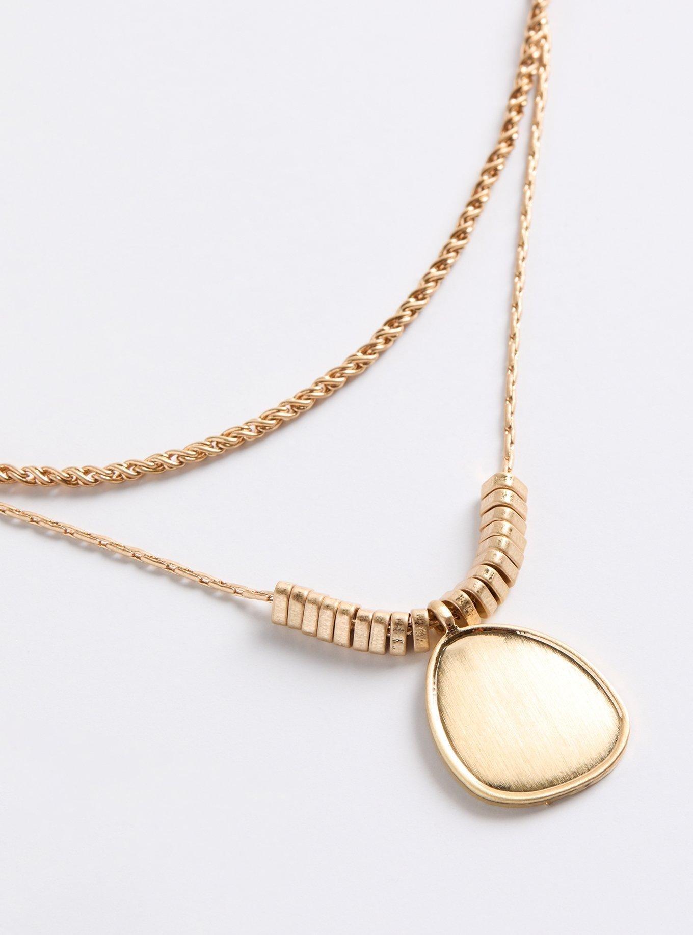 Plus Size - Disc Layered Necklace - Torrid