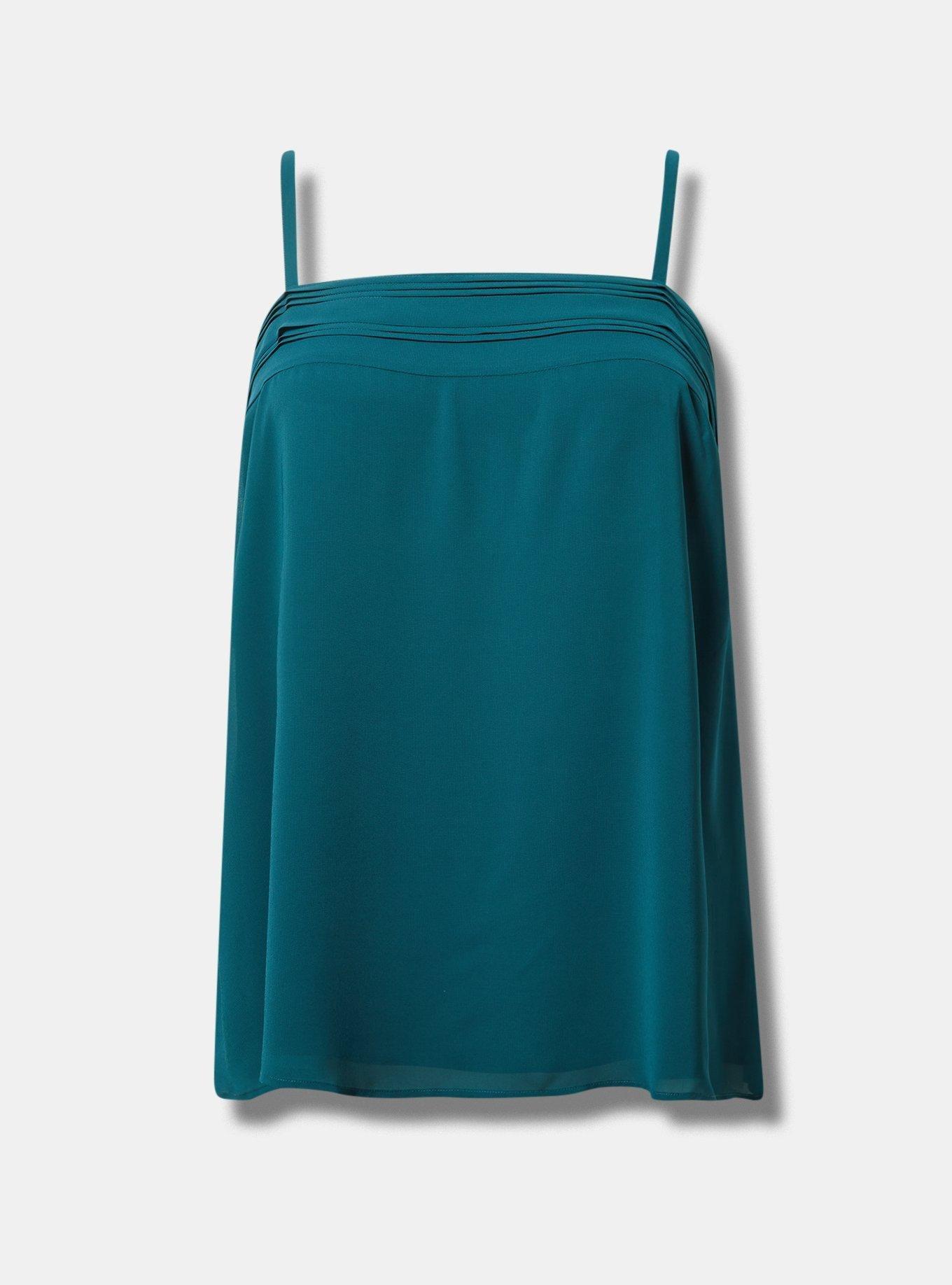 Plus Size - Chiffon Pintuck Square Neck Cami - Torrid